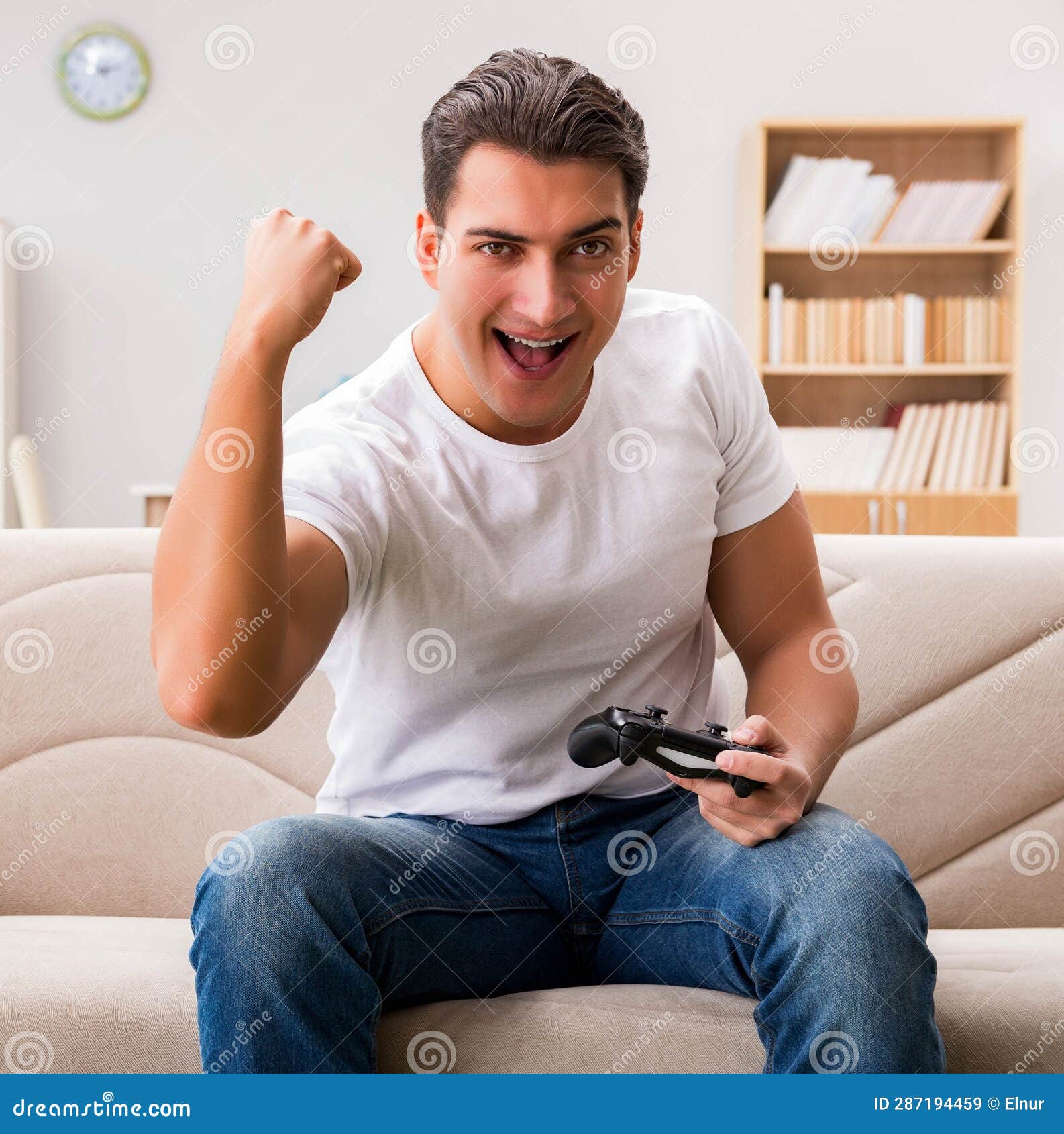 Man Addicted To Computer Games Stock Image - Image of gaming, gamer ...