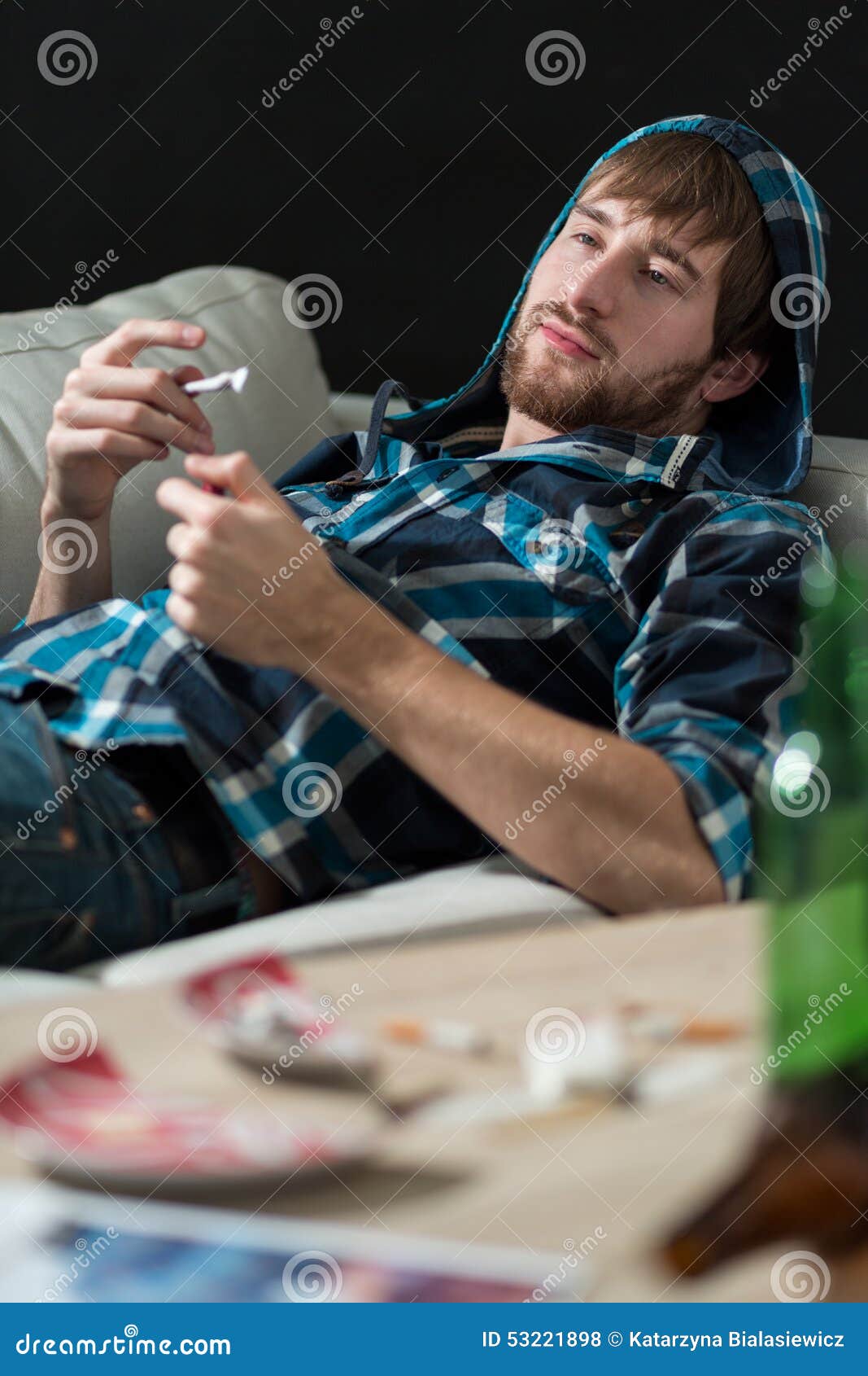 Man addicted to drugs stock photo. Image of problem, danger - 53221898
