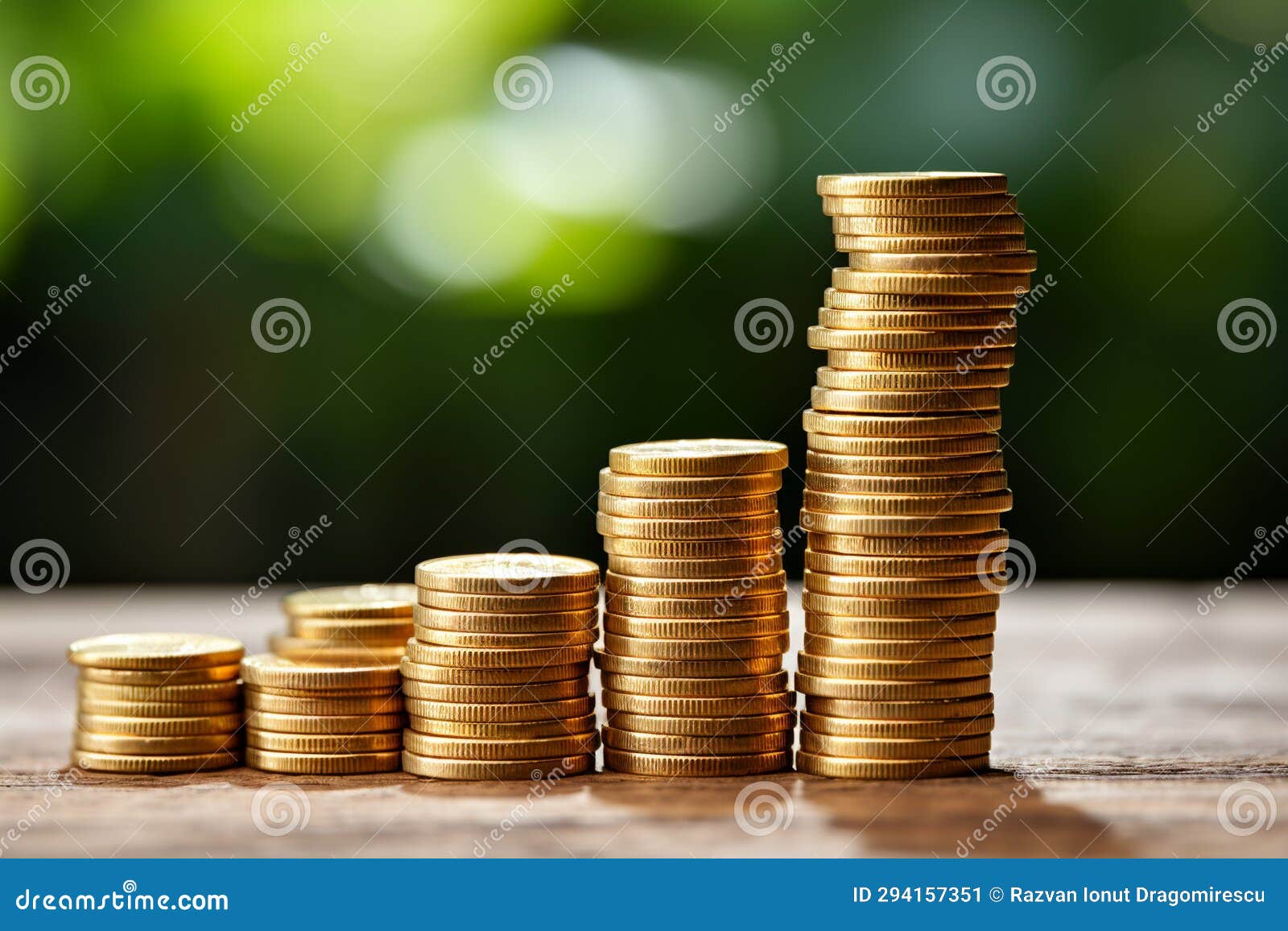 Man Adding More Money To Already Substantial Piles of Golden Coins ...