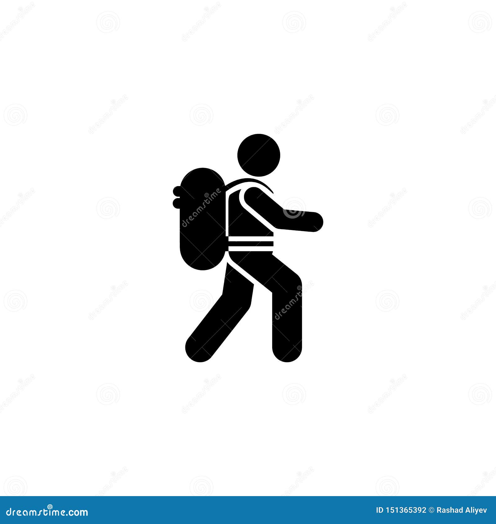 Man Adventure Backpack Icon. Element of Pictogram Adventure ...