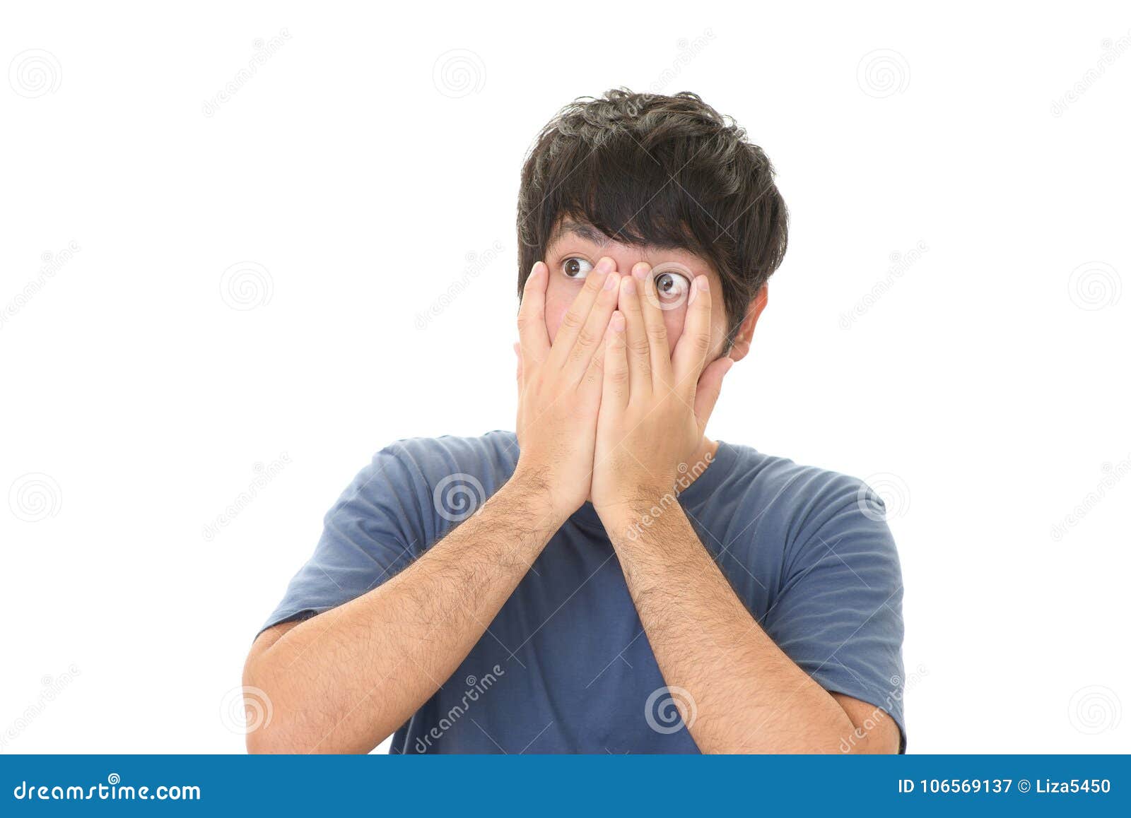 The man is afraid stock image. Image of facial, father - 106569137