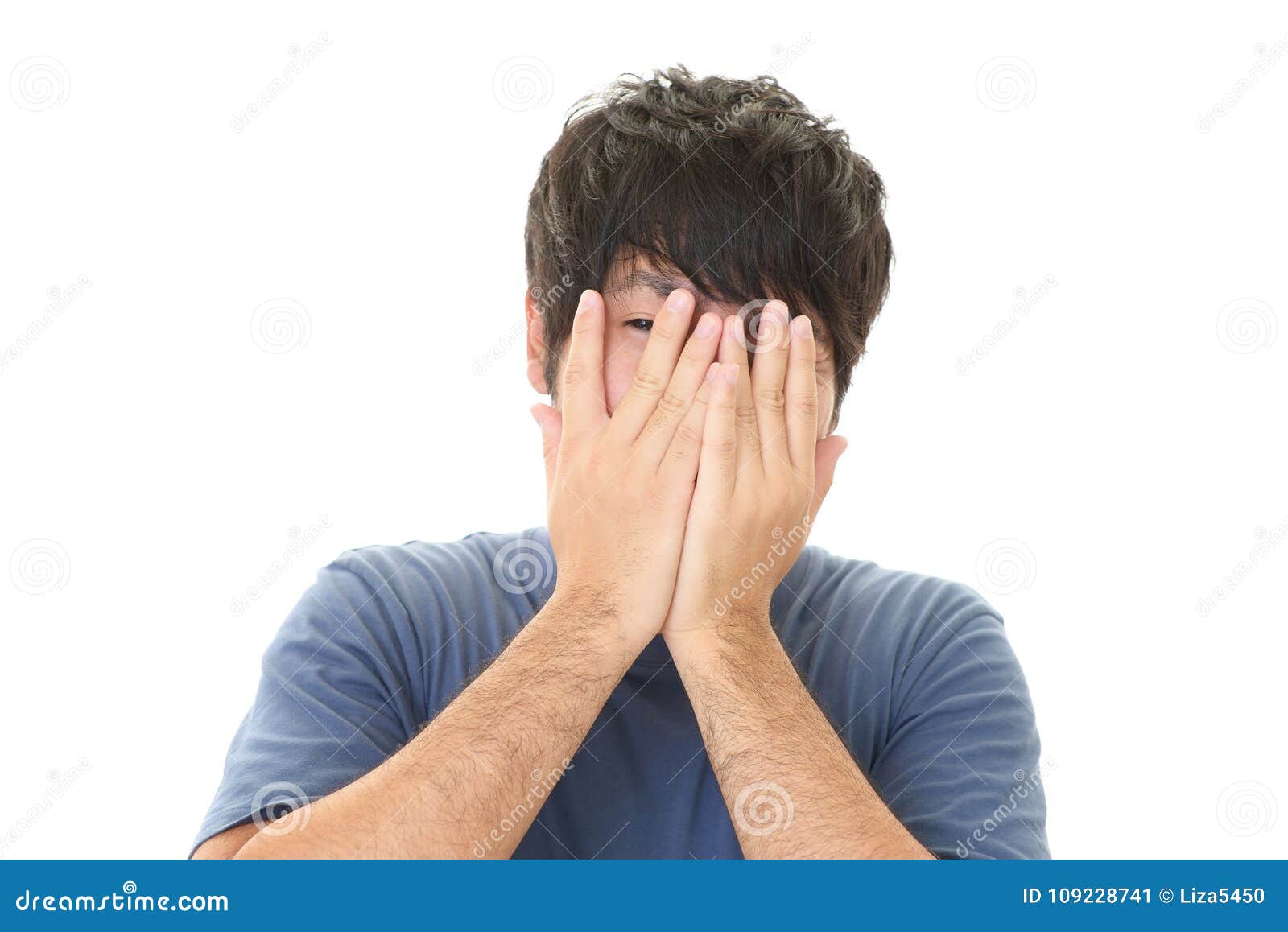The man is afraid stock image. Image of husband, frustrated - 109228741
