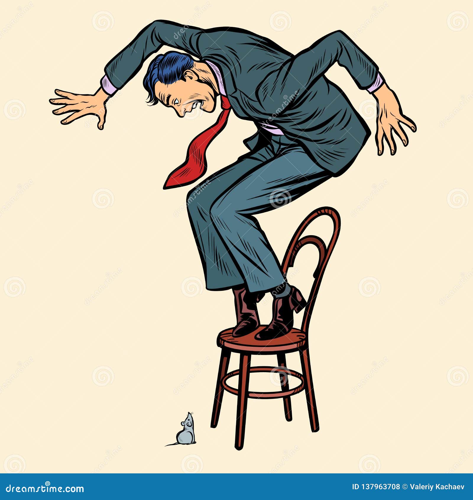 Terrified Mouse Vector Illustration | CartoonDealer.com #14871294