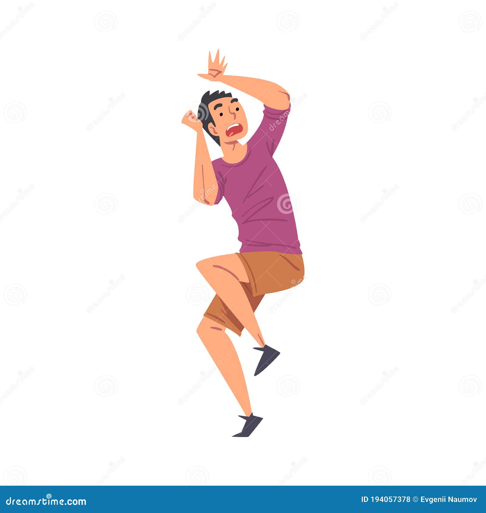 Scared, Shocked, Desperate, Lost, Young Guy And Lady Vector ...