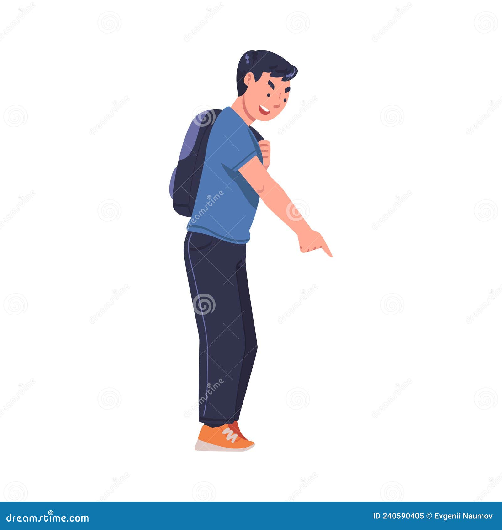 Man Aggressor Pointing Finger Abusing and Insulting Weak Vector ...