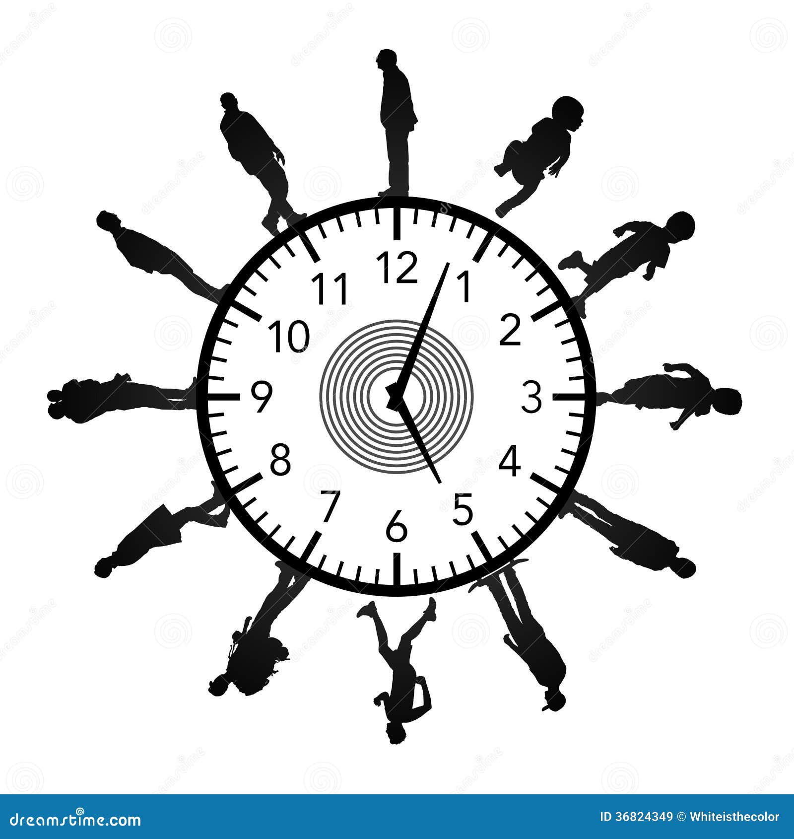 Aging Process Of Beautiful Black Afro Woman. Young And Elderly Female ...