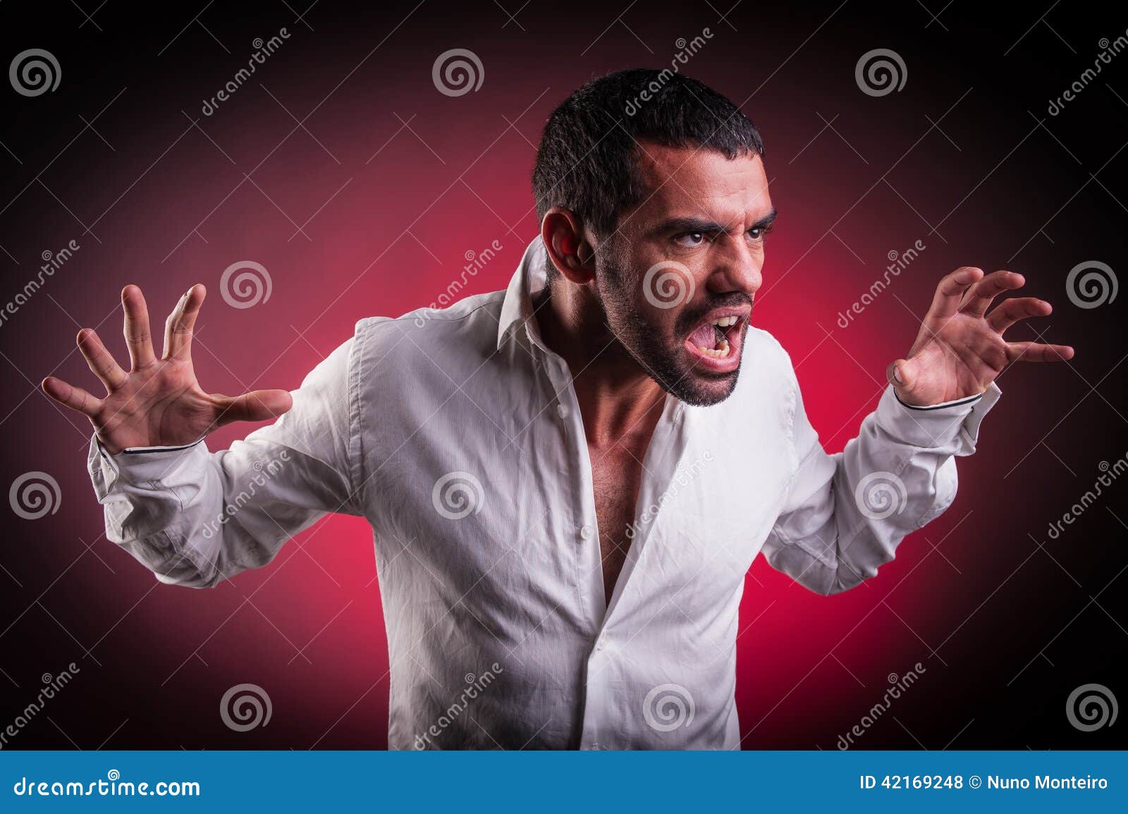 Man with agressive look stock photo. Image of intense - 42169248