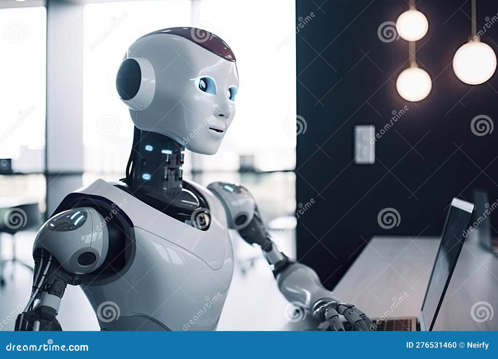 Man an Ai Robot Compete for Work, AI Based Stock Illustration ... Man an Ai Robot Compete for Work, AI Based Stock Illustration ...