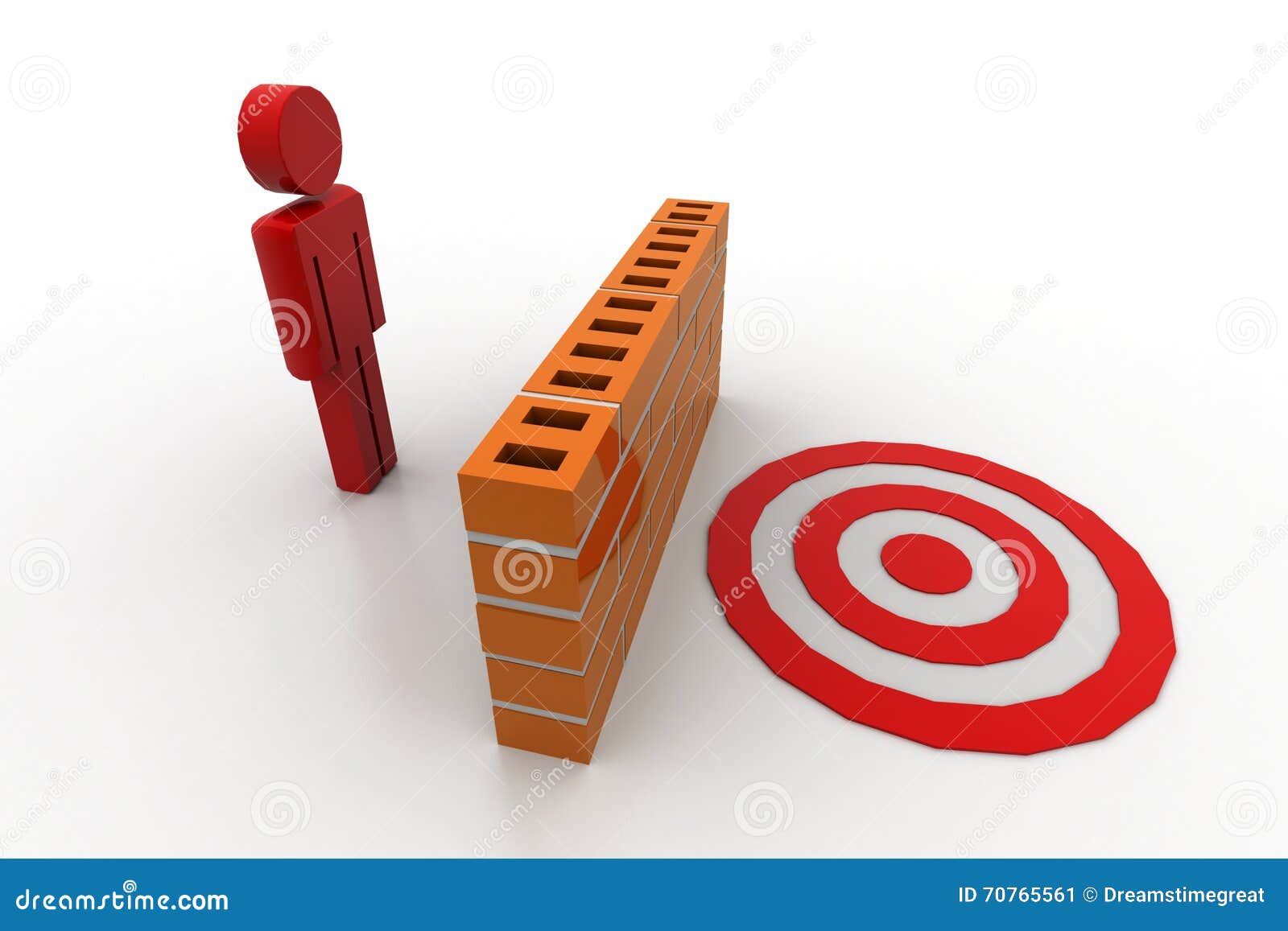 Man aim to success stock illustration. Illustration of stairway - 70765561