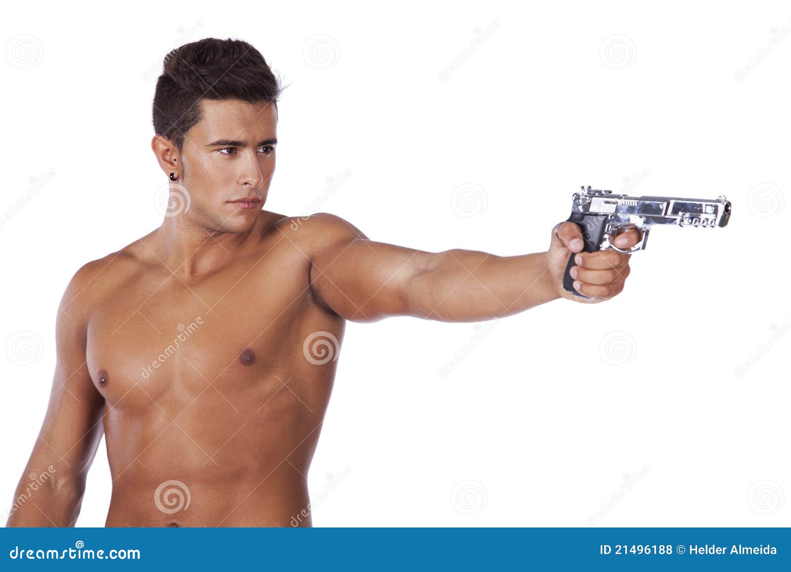 Man Aiming A Handgun Royalty Free Stock Photos - Image: 21496188