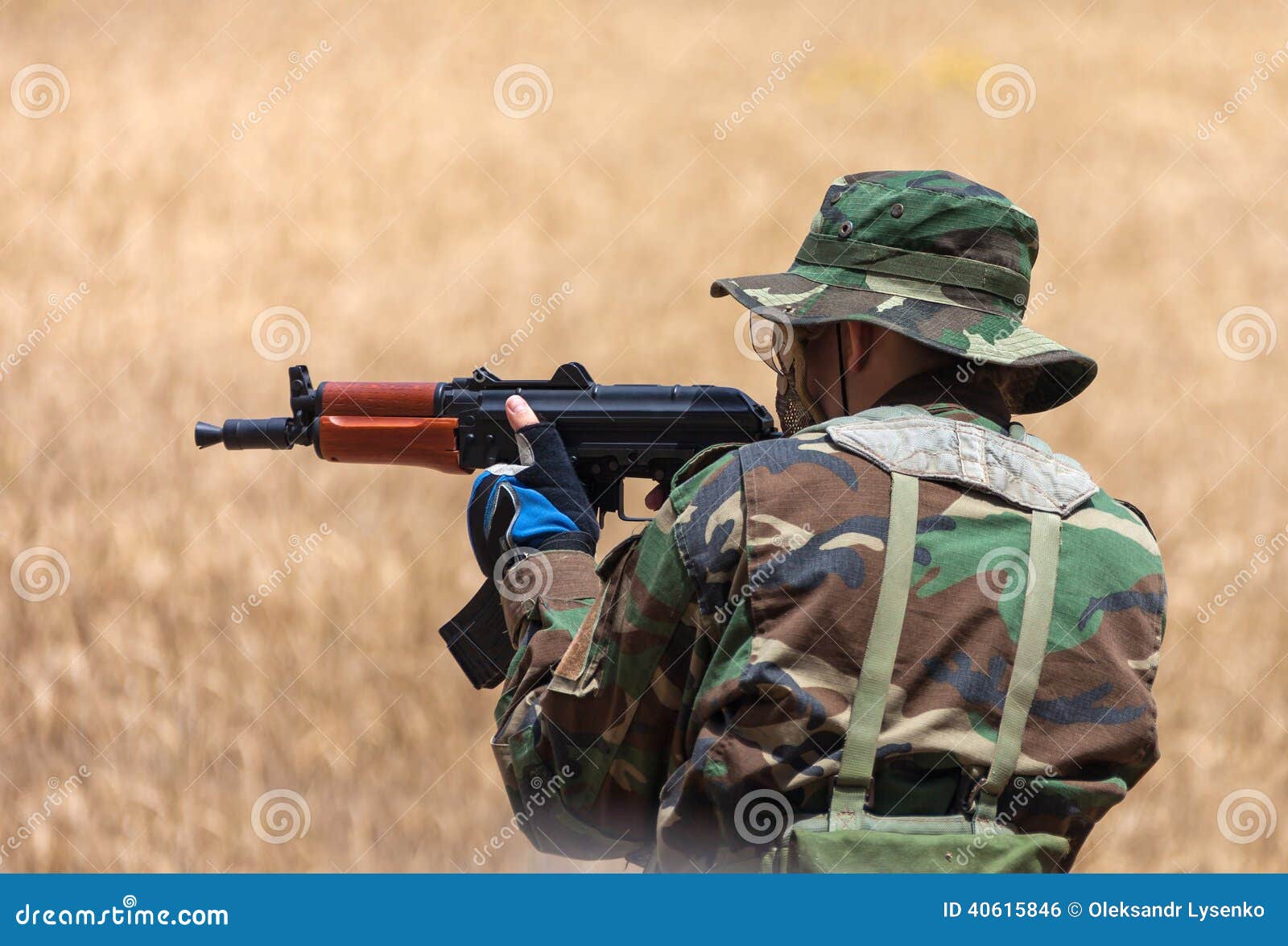 Man with an AK Holding at Gunpoint Stock Photo - Image of fight ...