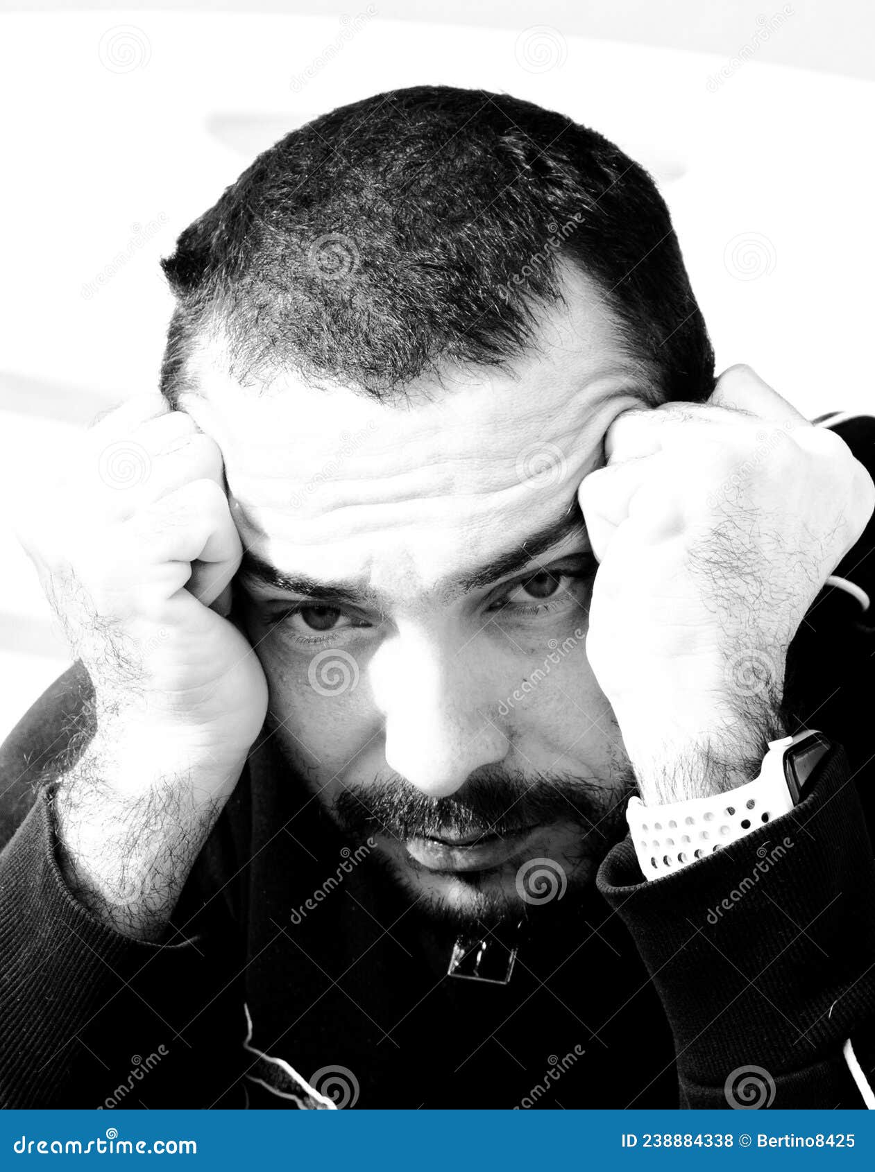 Man Alone Discouraged on the Outside Stock Photo - Image of holiday ...