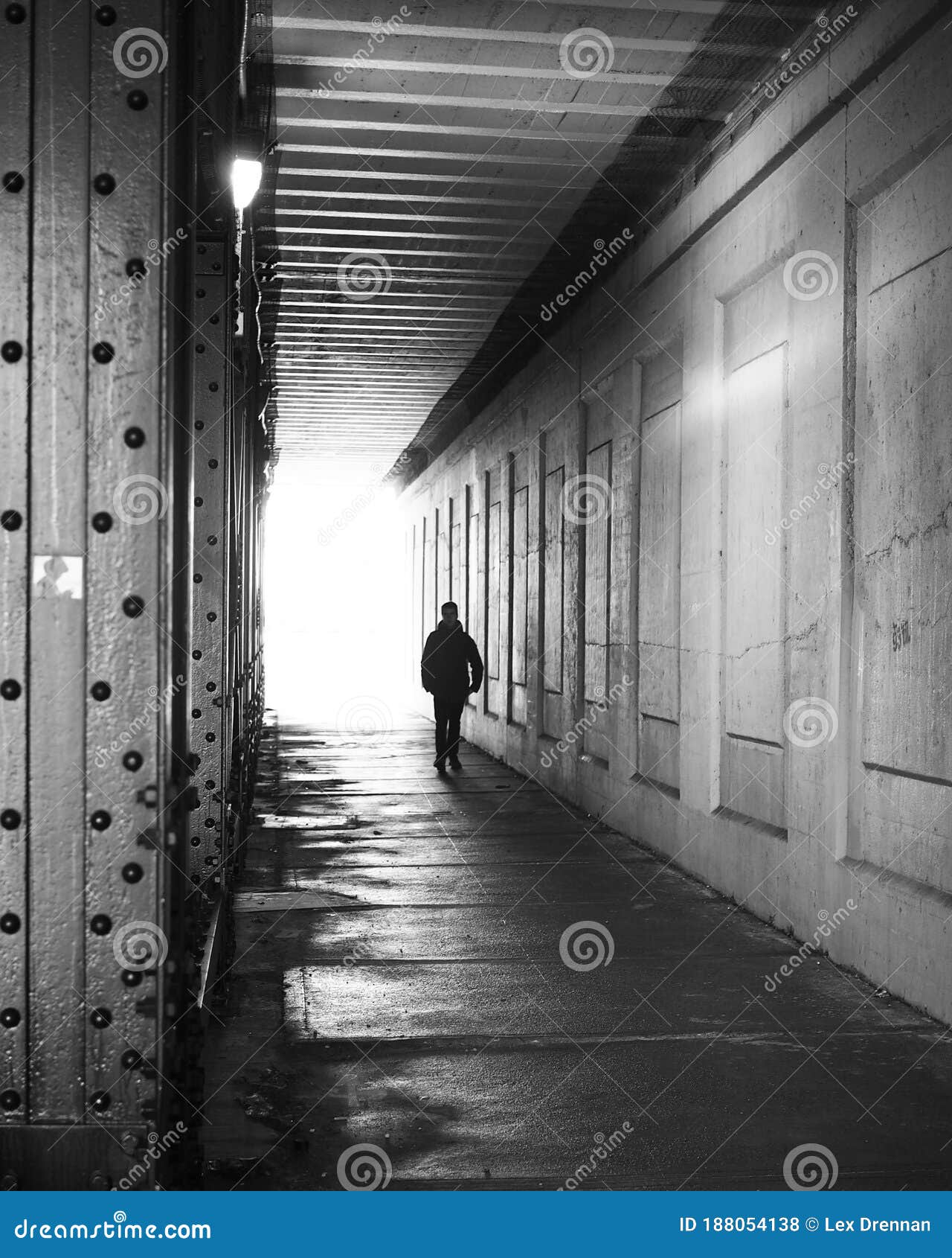 Man Alone in Freeway Underpass Stock Photo - Image of alone, looking ...
