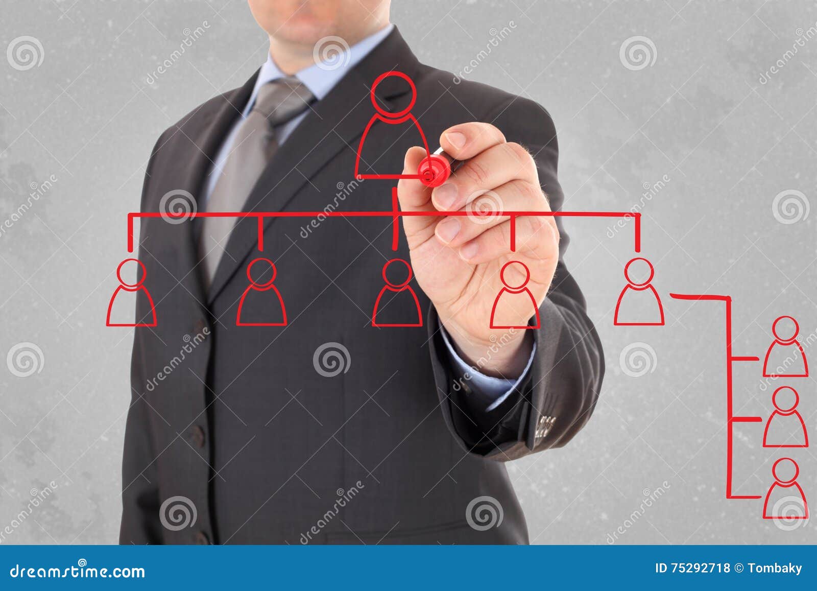 Man Analysing Social Schema Stock Photo - Image of concrete, networking ...