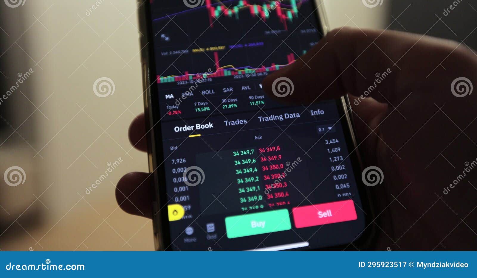 Man Analyst Using Mobile Phone App and Computer. Analytics for ...