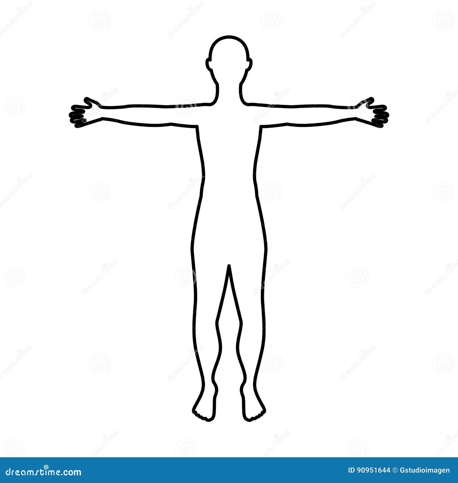 Man Anatomy Silhouette Size. Human Body Full Measure Male Figure Waist ...