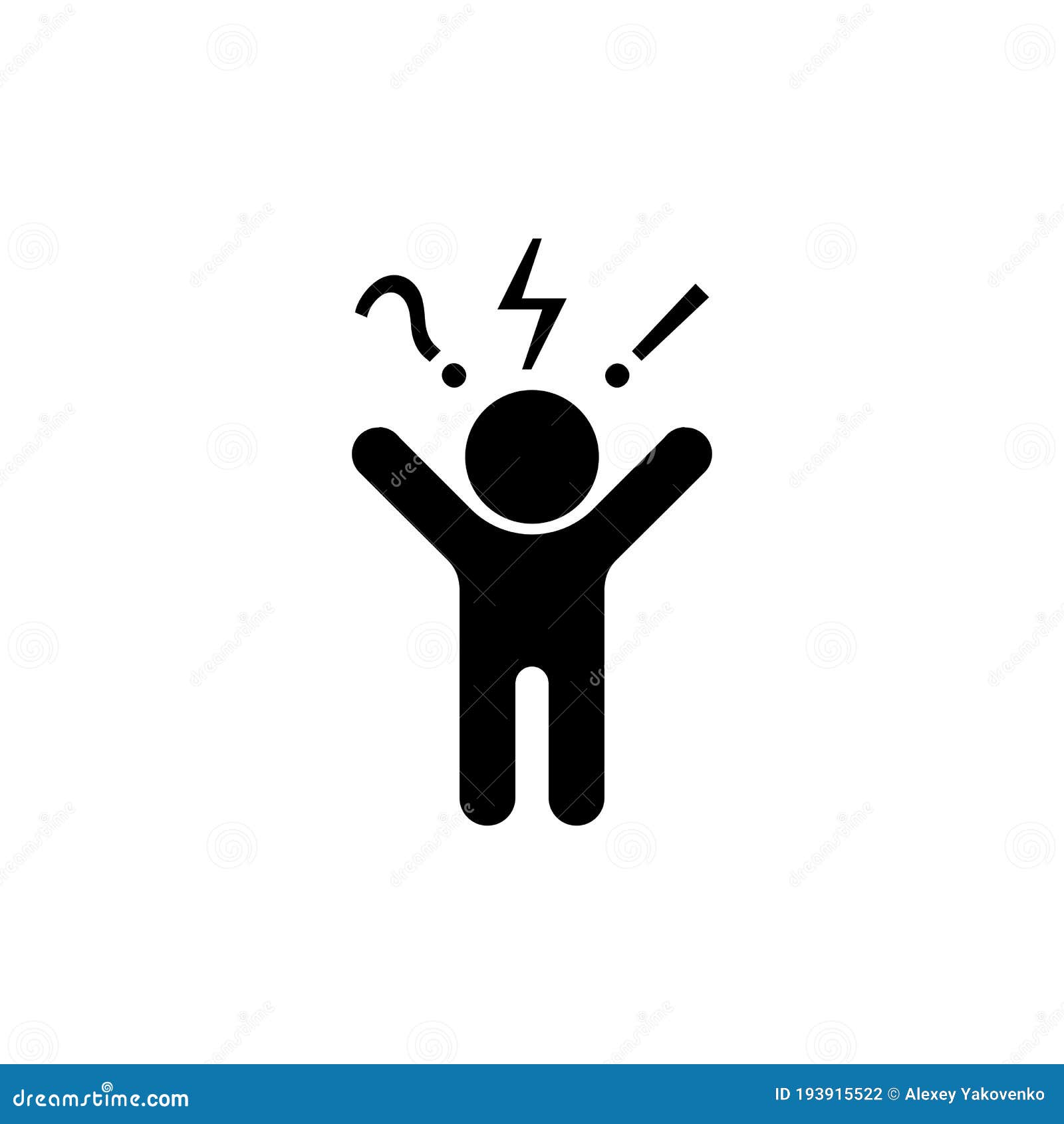 Man, Angry, Aggressive Icon. Negative Thinking Sign. Bad Mood Client ...