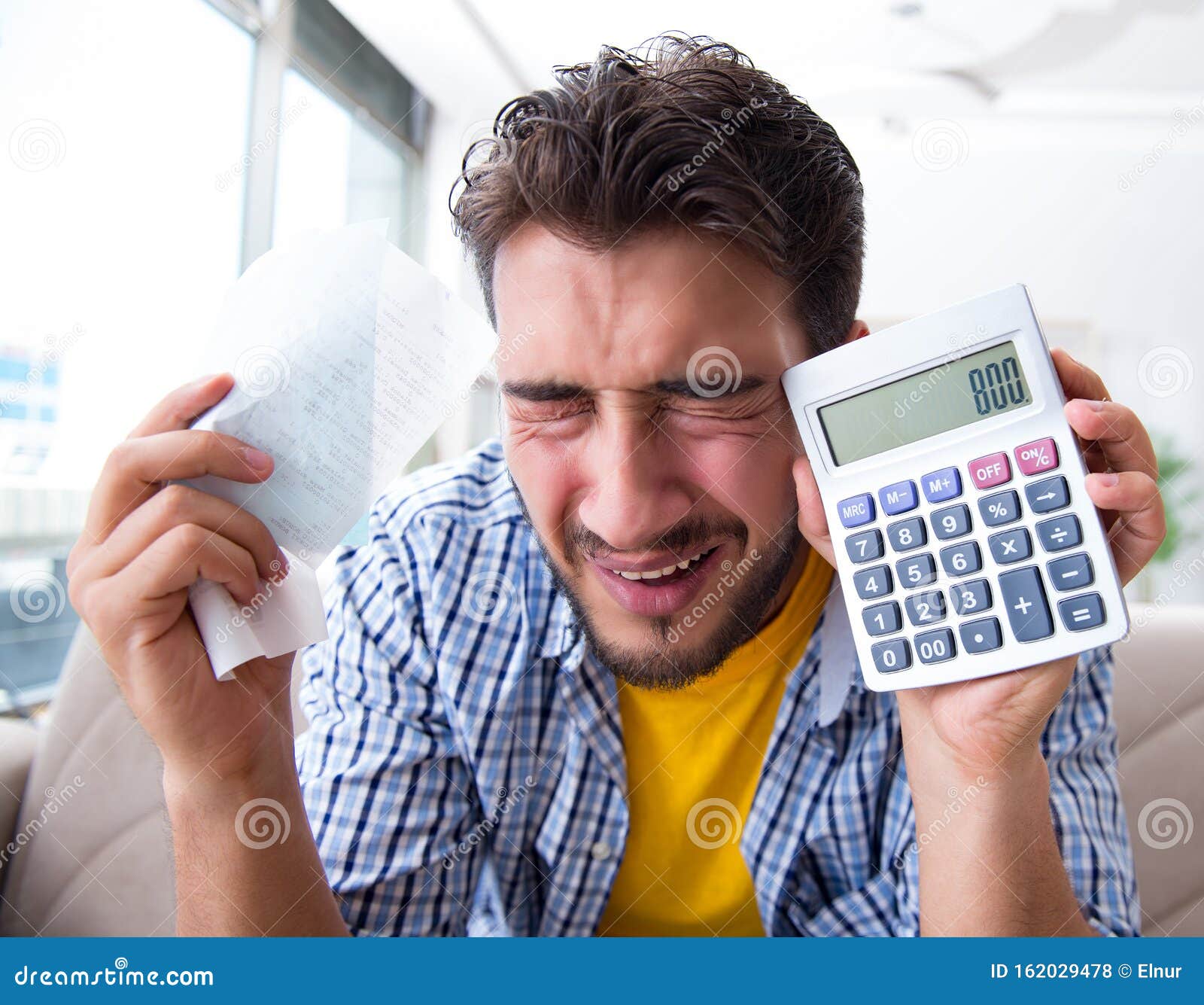 Man Angry at Bills he Needs To Pay Stock Photo - Image of mortgage ...