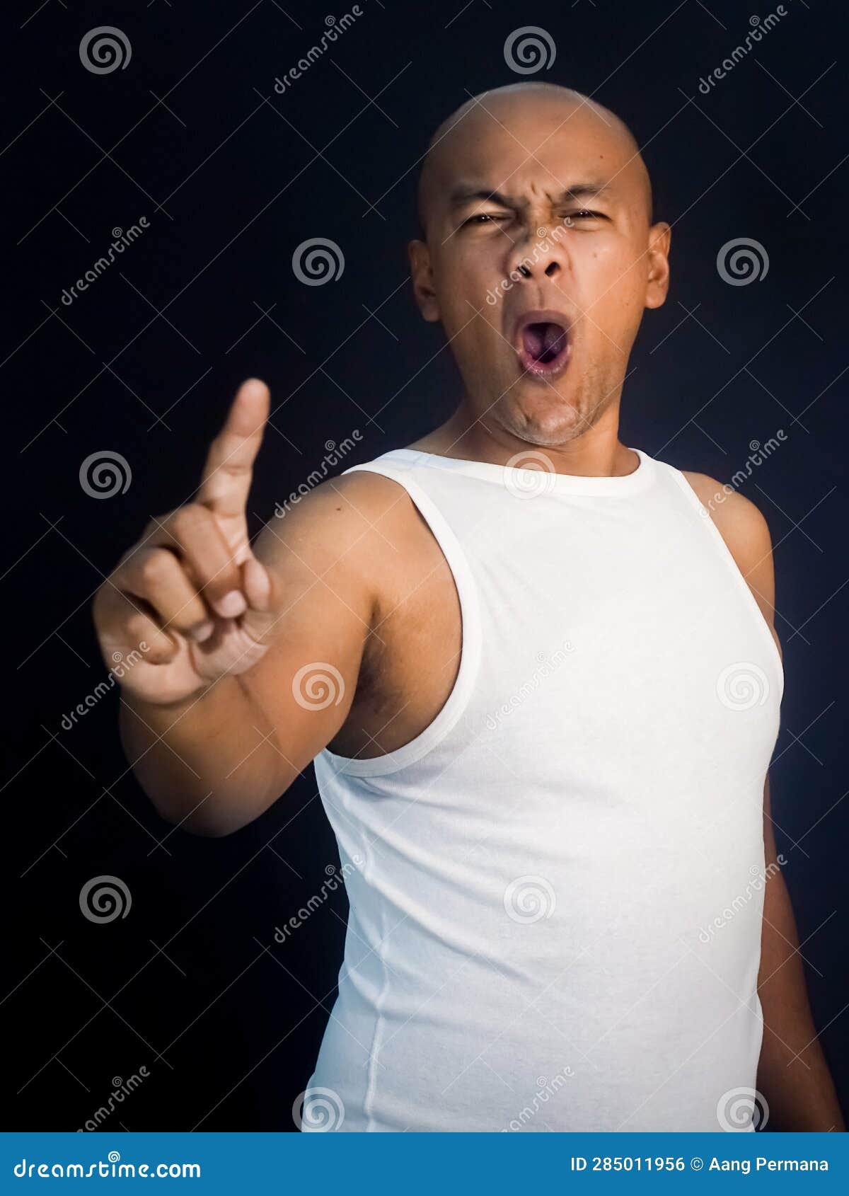 A Man with Angry Face Expression Pointing on the Camera. Stock Photo ...