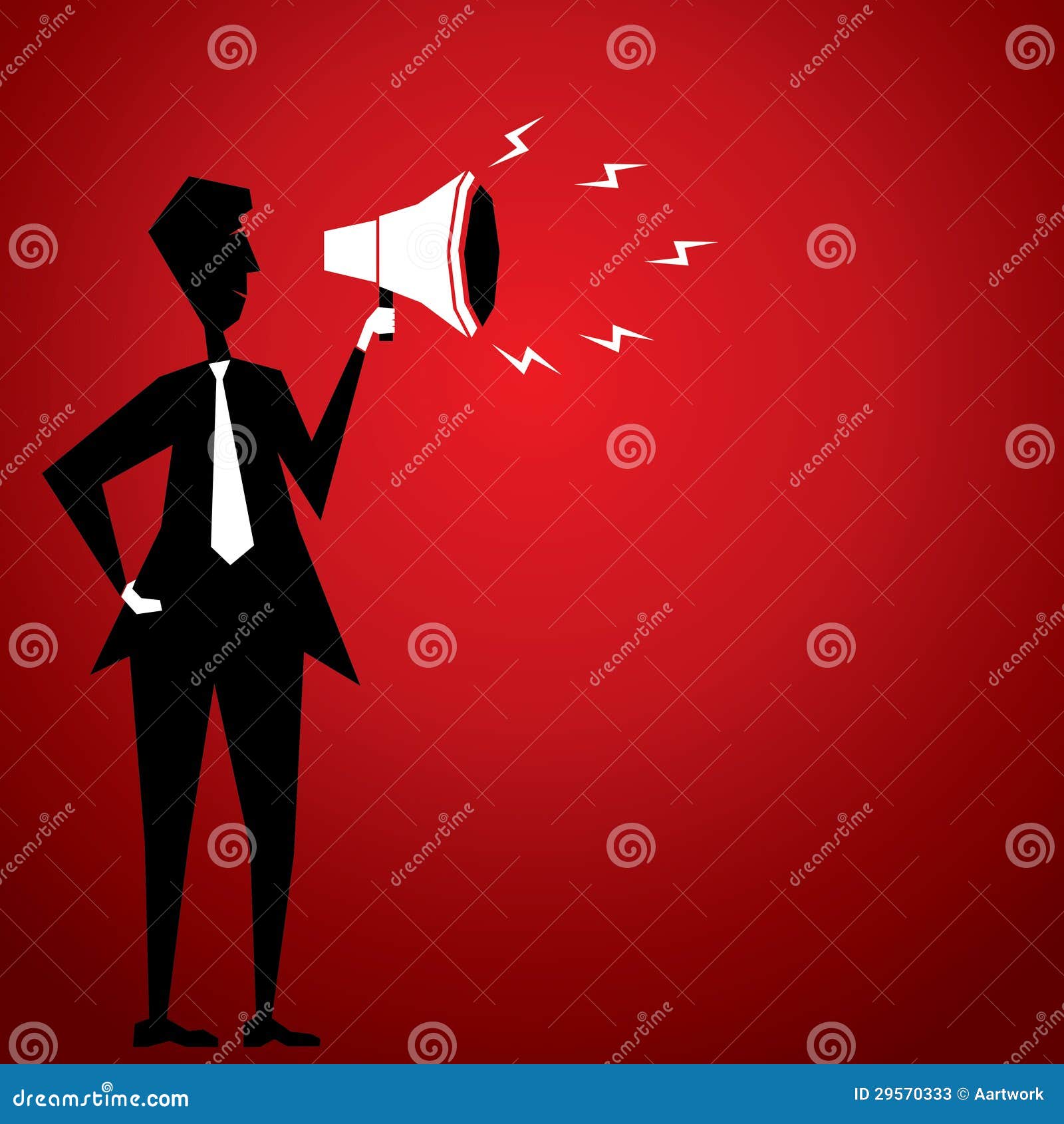 Man Announce with Loudspeaker Stock Vector - Illustration of ...