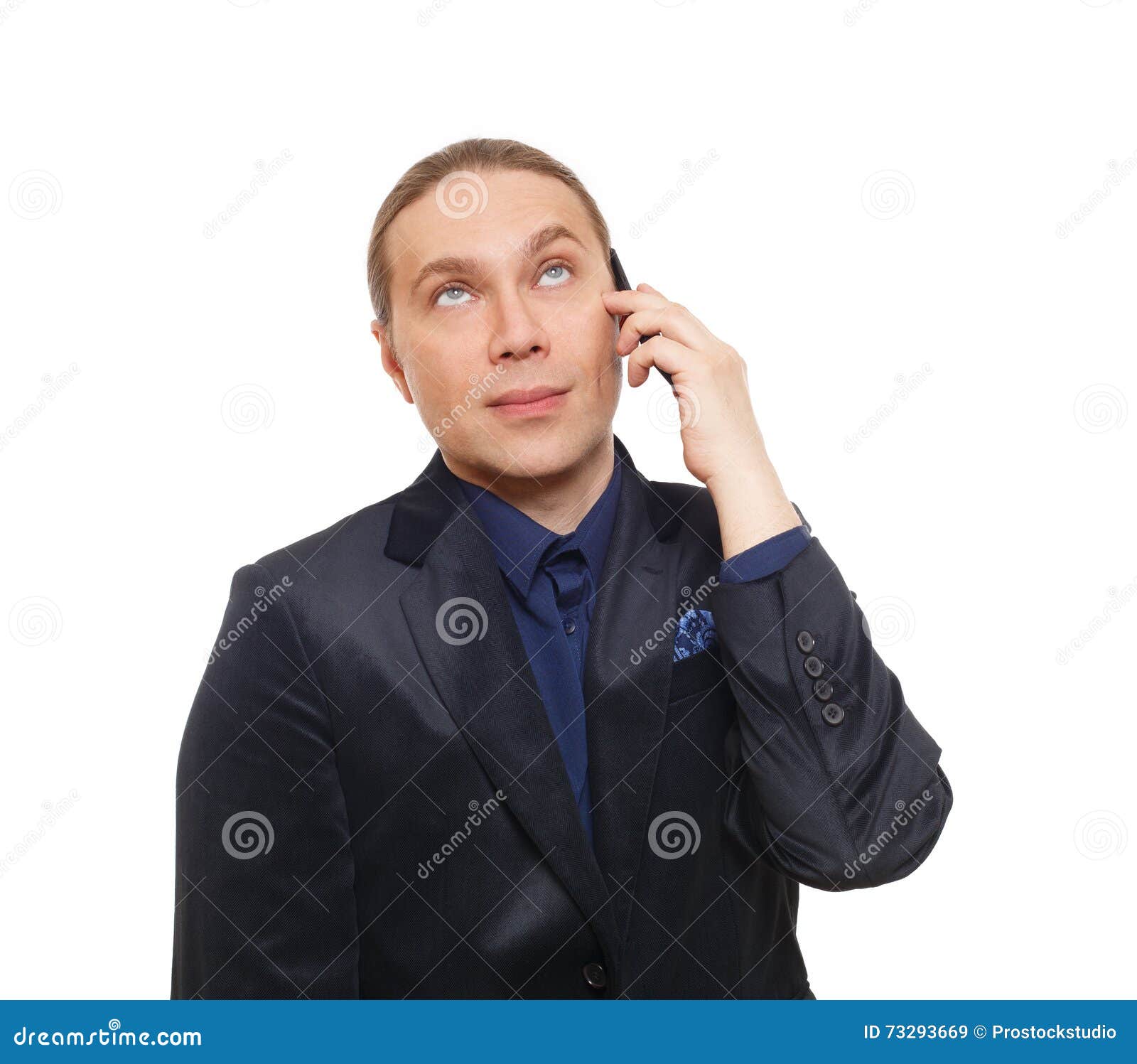 Man With Annoyed Face Talking On Mobile Phone Stock Image Image Of