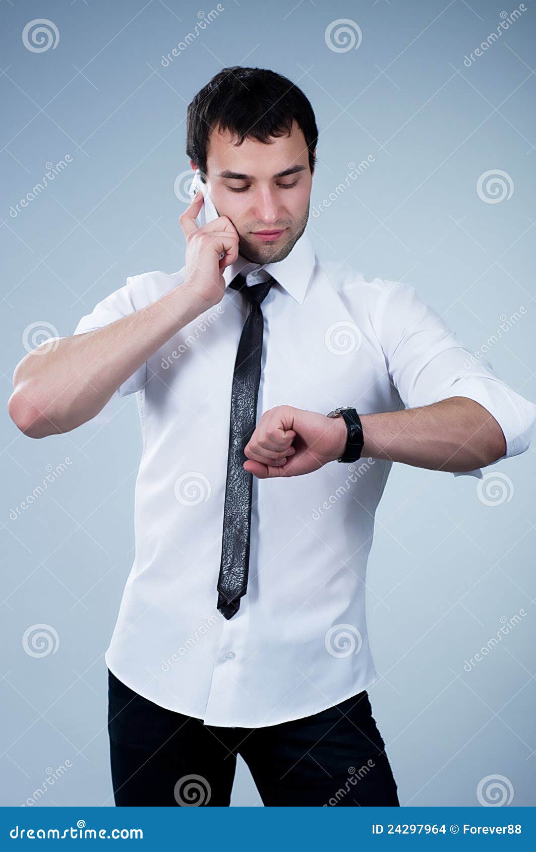 Man answering the phone stock photo. Image of phone, cellular - 24297964