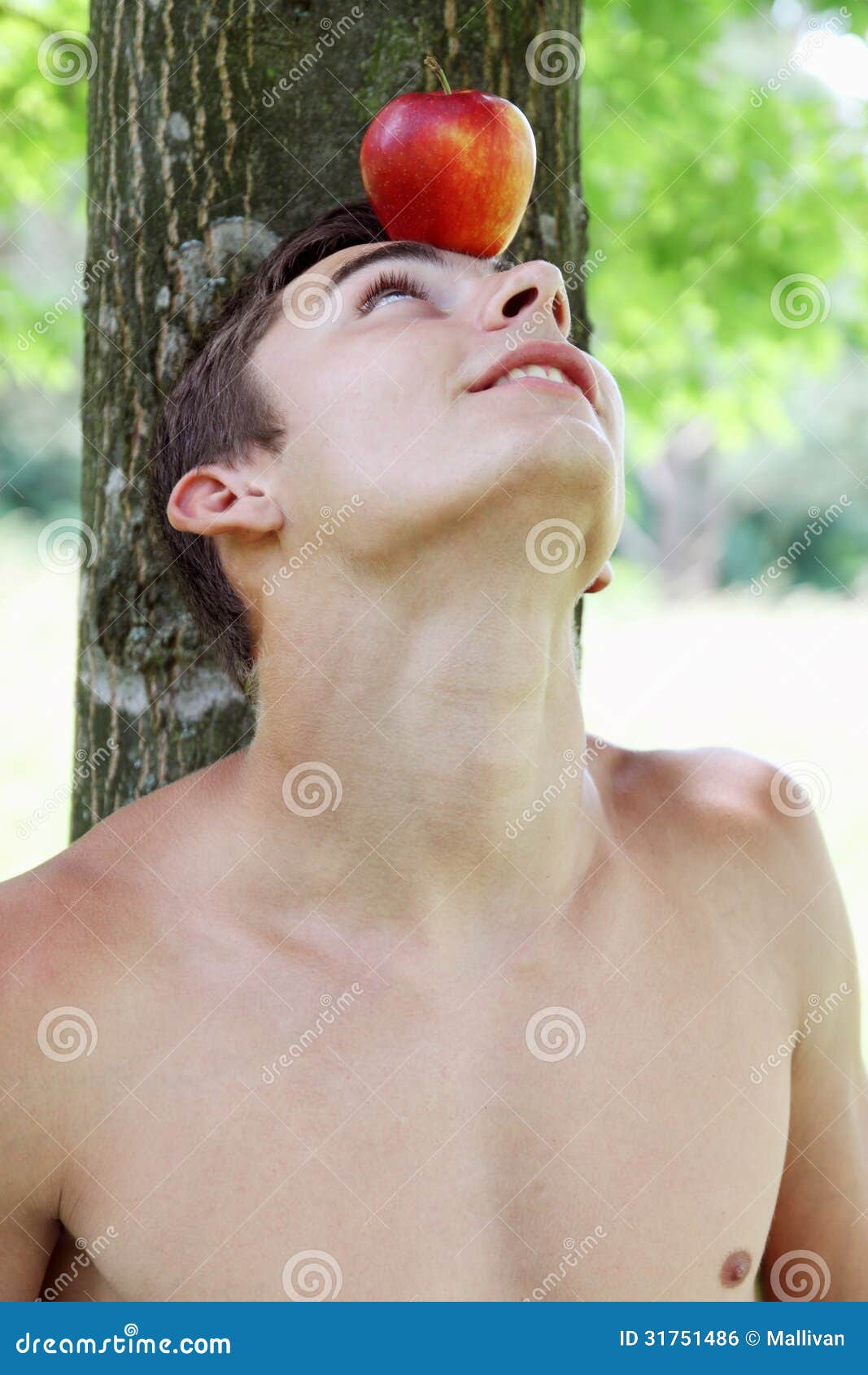 Man with an apple stock photo. Image of human, objective - 31751486