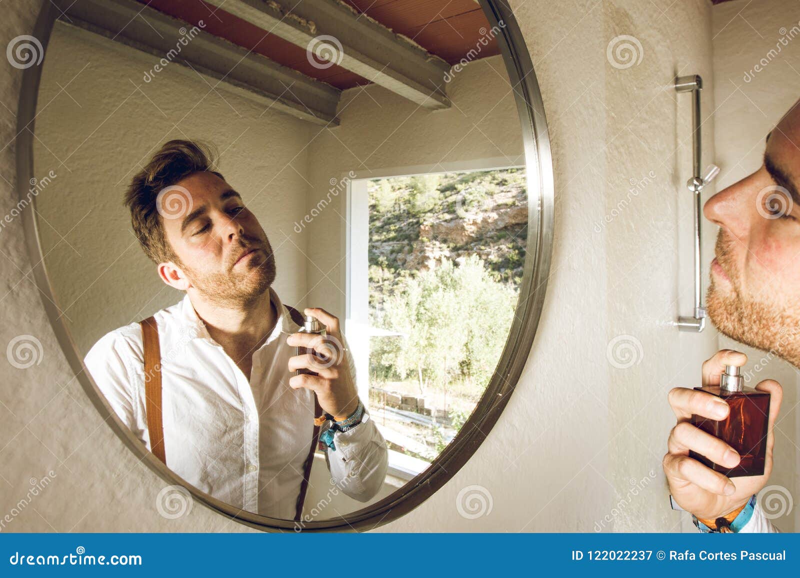 Man Applying Perfume Man Applying Cologne Stock Image Image Of Style Clothes 122022237