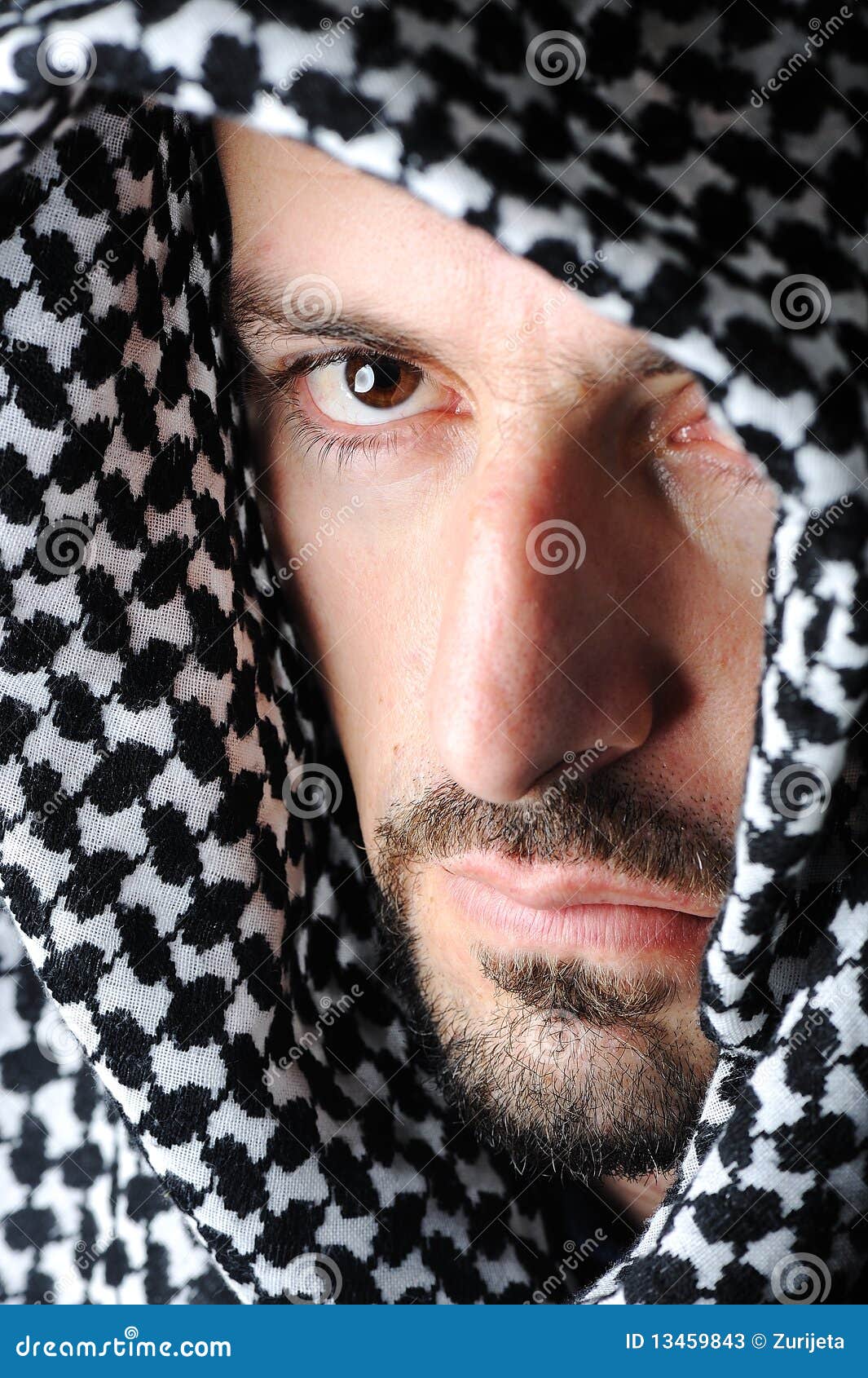 Man with Arabic Palestinian Stock Image - Image of religion, face: 13459843