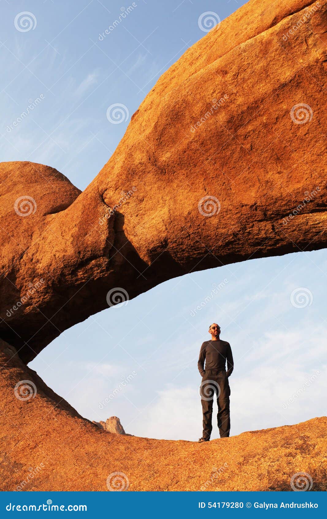 Man in arch stock photo. Image of frame, tourist, stone - 54179280