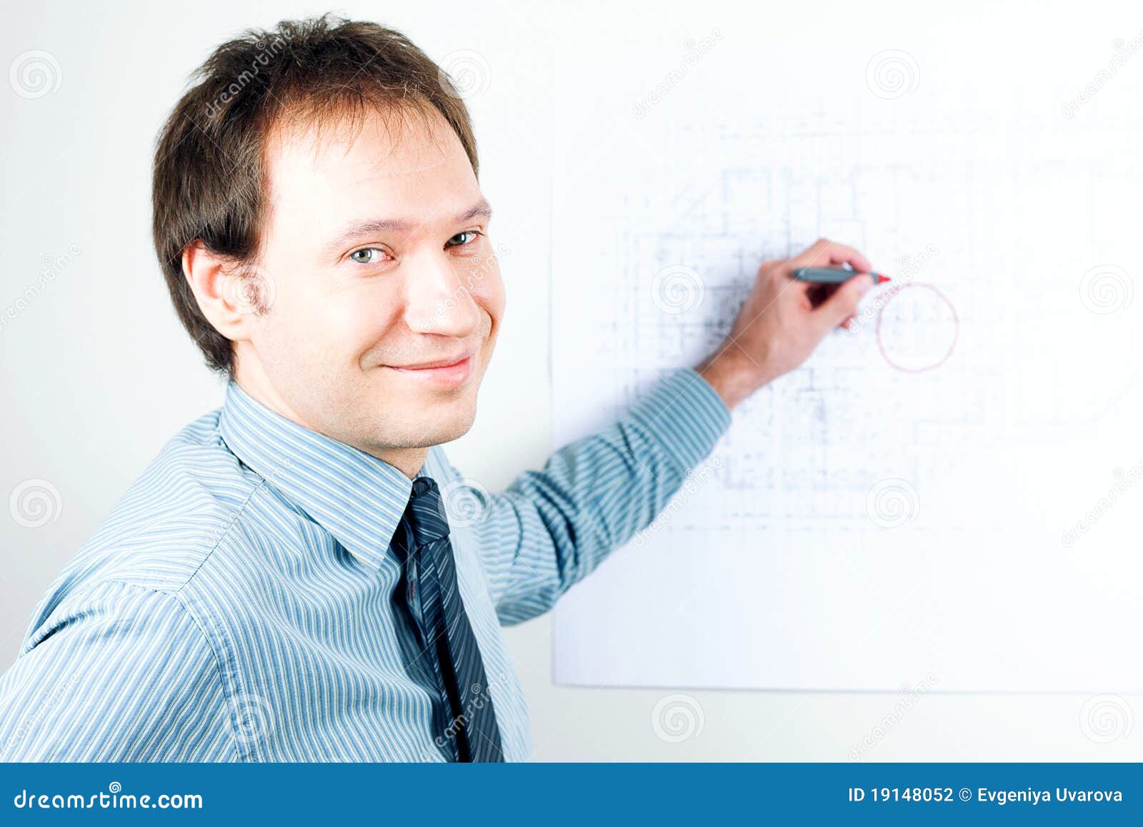 Man Architect Presenting a Project Stock Photo - Image of entrepreneur ...