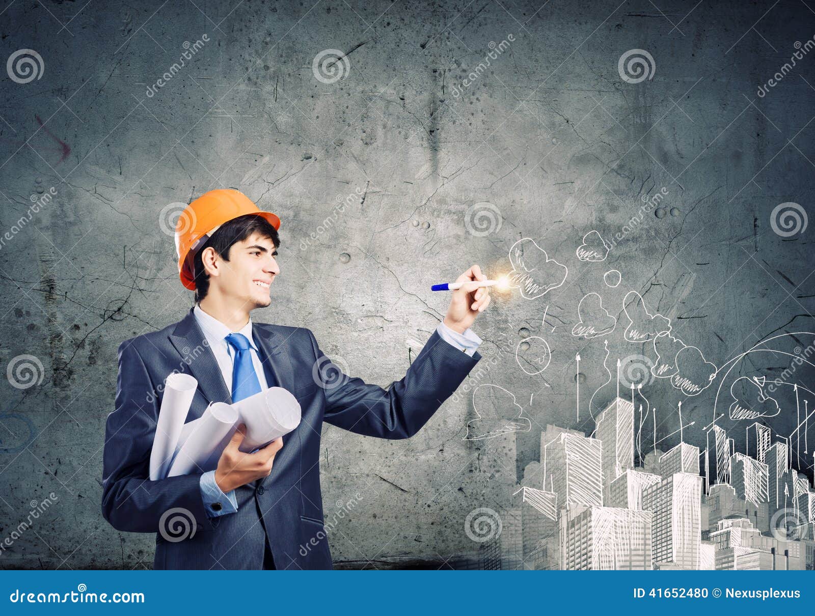 Man architect stock photo. Image of create, architect - 41652480