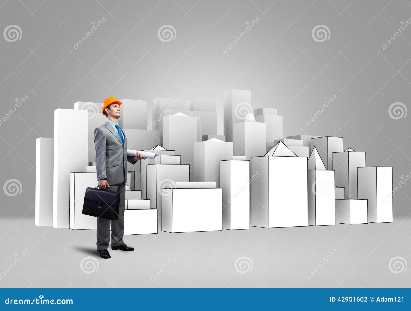 Man architect stock illustration. Illustration of business - 42951602