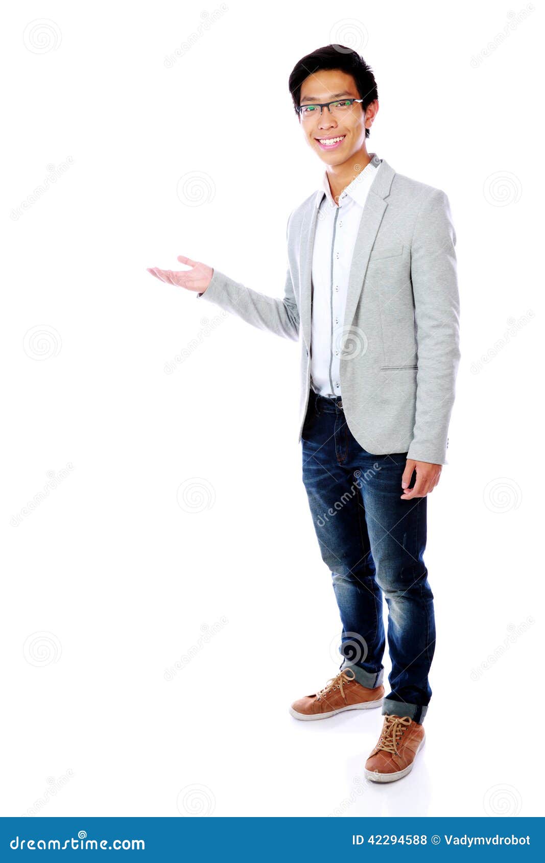 Man with Arm Out in a Welcoming Gesture Stock Photo - Image of isolate ... Man with Arm Out in a Welcoming Gesture Stock Photo - Image of isolate ...