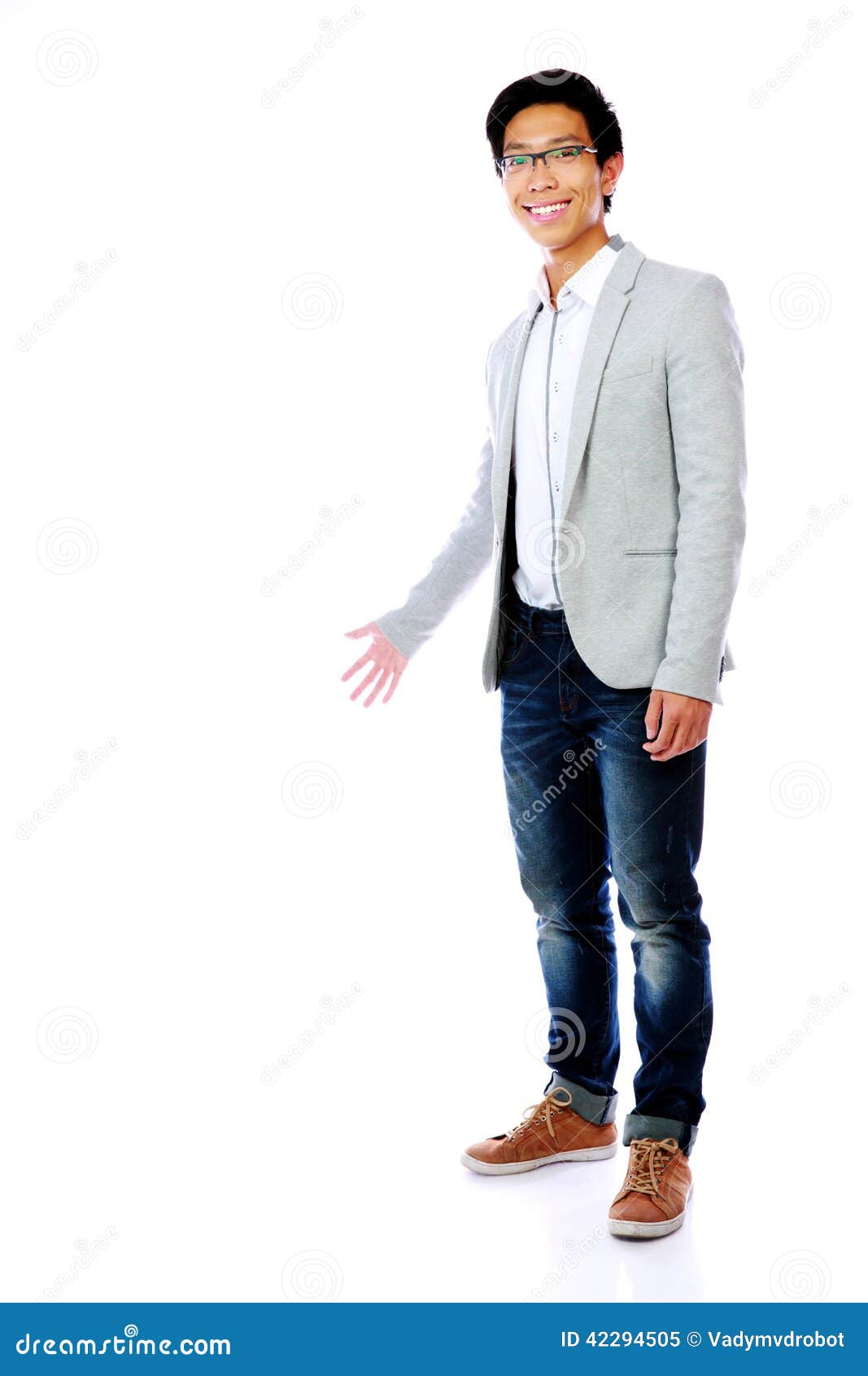 Man with Arm Out in a Welcoming Gesture Stock Image - Image of agree ... Man with Arm Out in a Welcoming Gesture Stock Image - Image of agree ...