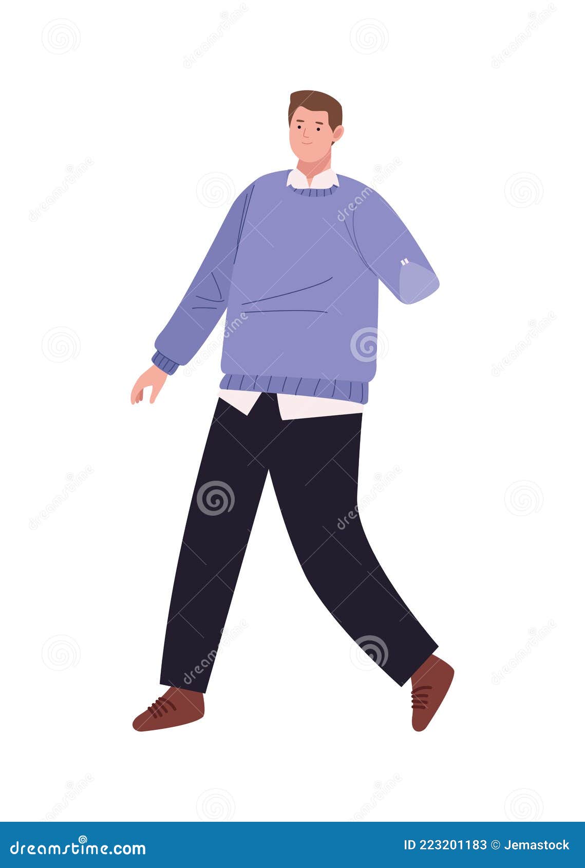 Man without an arm stock vector. Illustration of young - 223201183