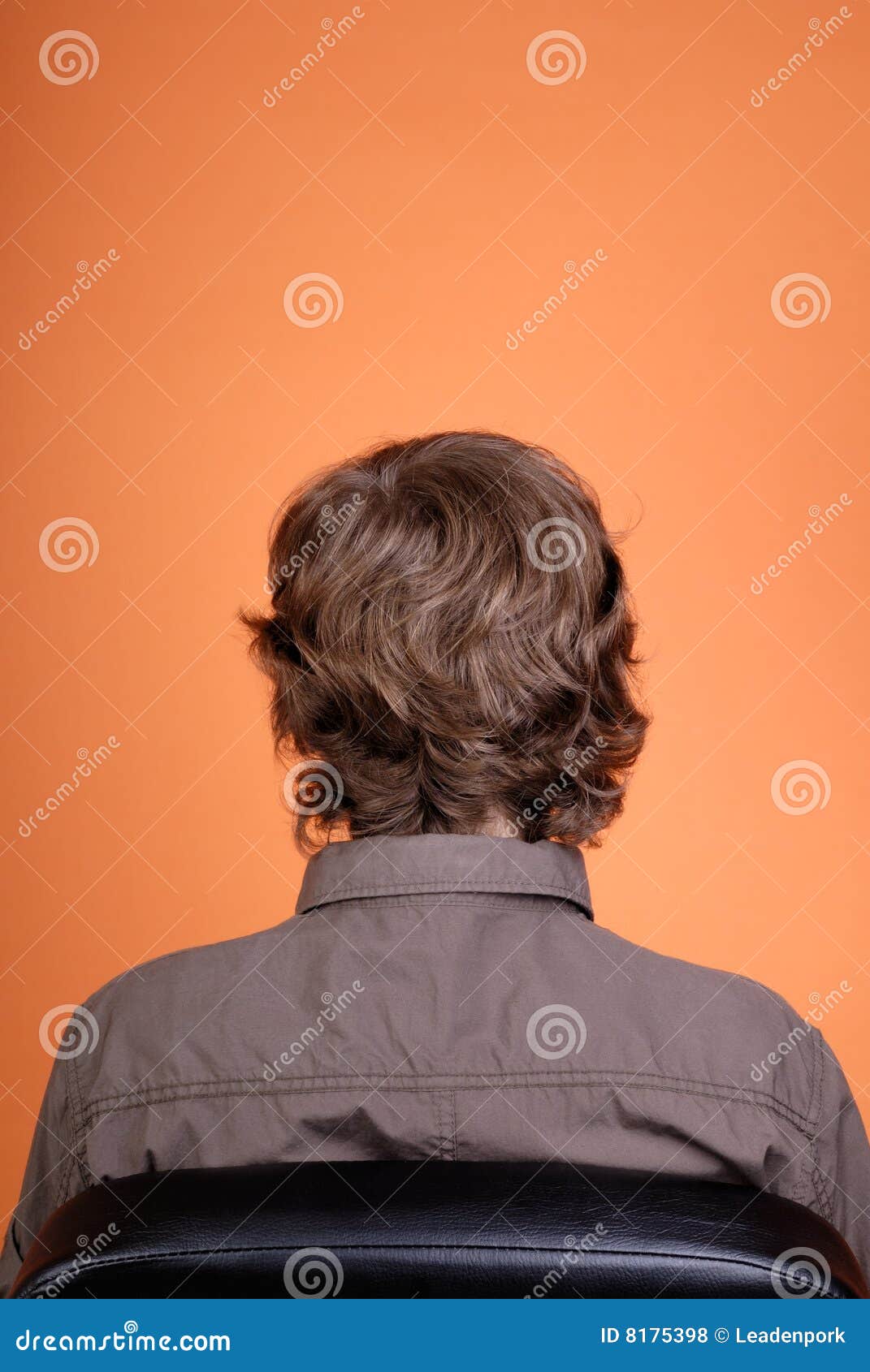 The Man in an Armchair a Back Stock Photo - Image of caucasian, hair ...