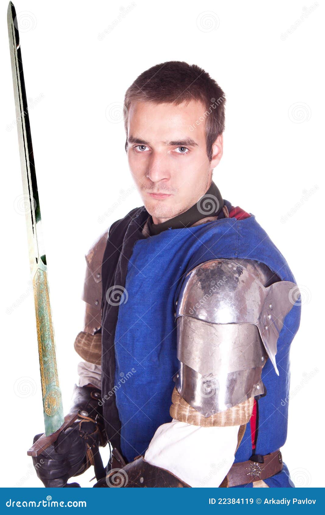 The man in armor. Knight. stock image. Image of defence - 22384119