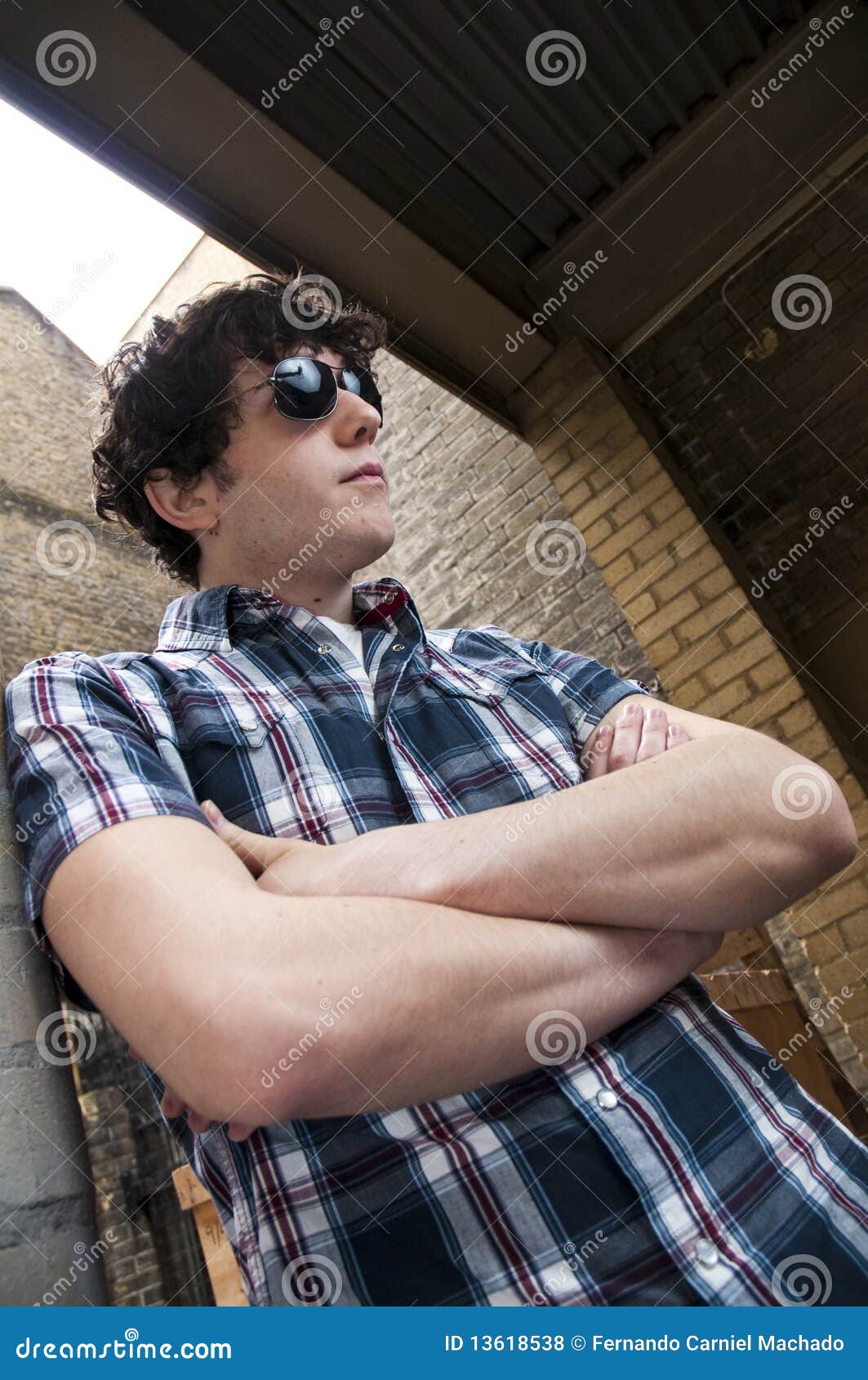 Man with arms crossed stock photo. Image of space, fashion - 13618538