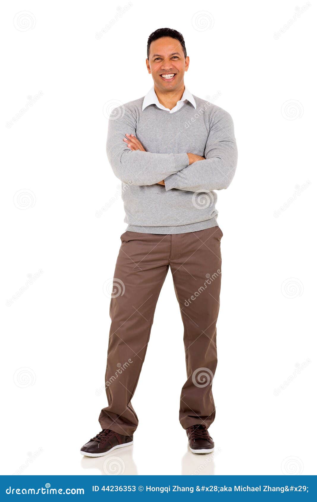 Man arms crossed stock image. Image of good, happy, caucasian - 44236353
