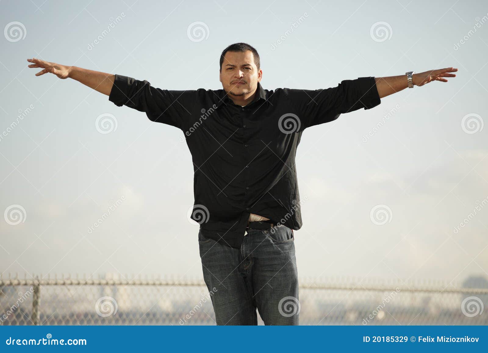 Man With Arms Outstretched Royalty Free Stock Images - Image: 20185329