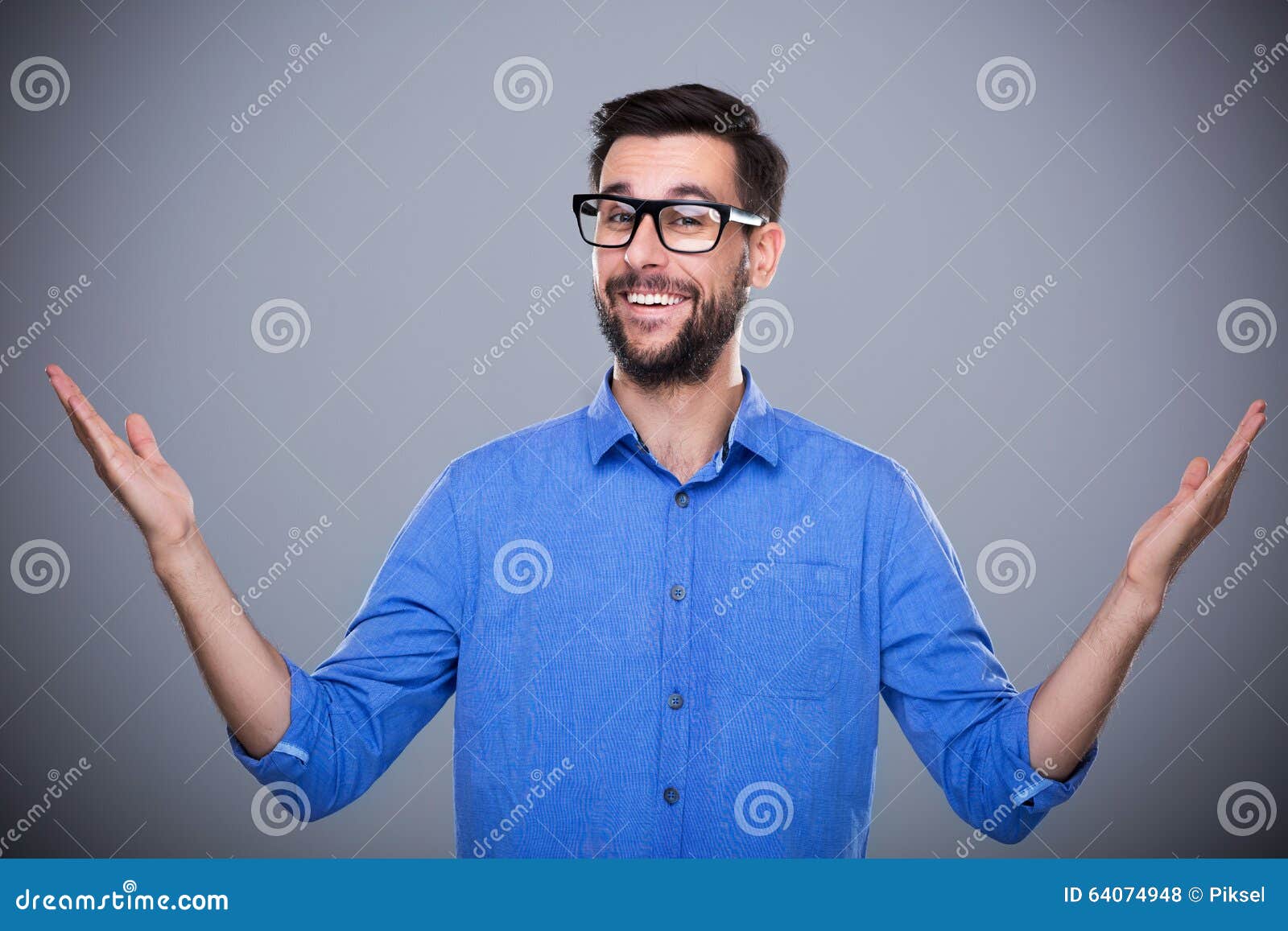 Man with arms outstretched stock photo. Image of people - 64074948