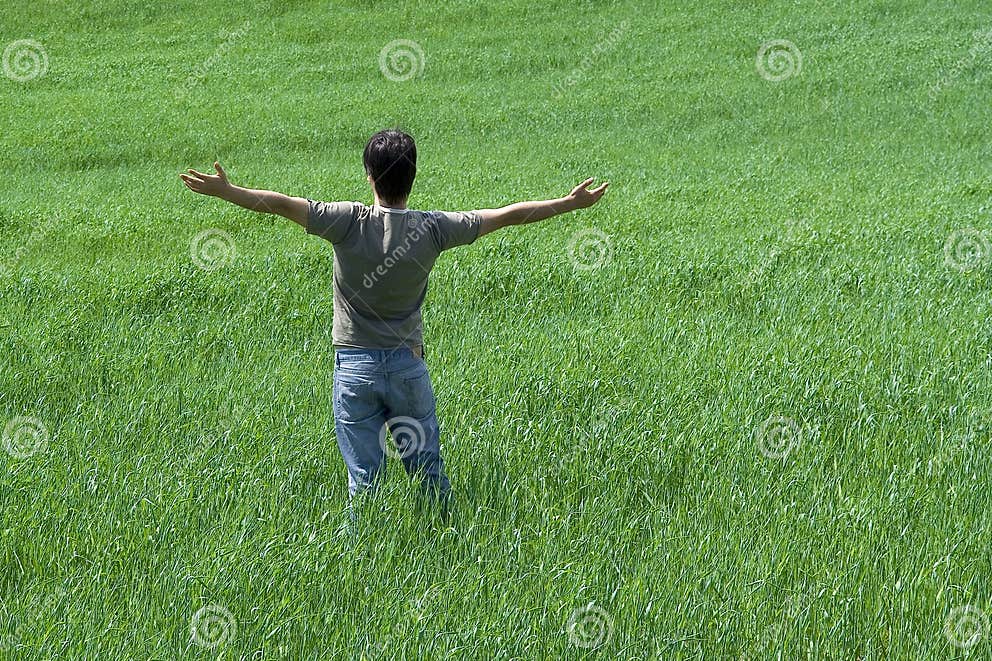 Man with arms wide open stock image. Image of nature, concept - 2877889
