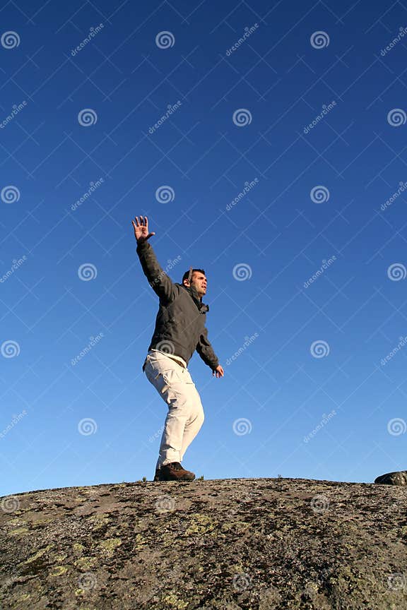 Man with arms wide open stock photo. Image of outdoors - 3624804