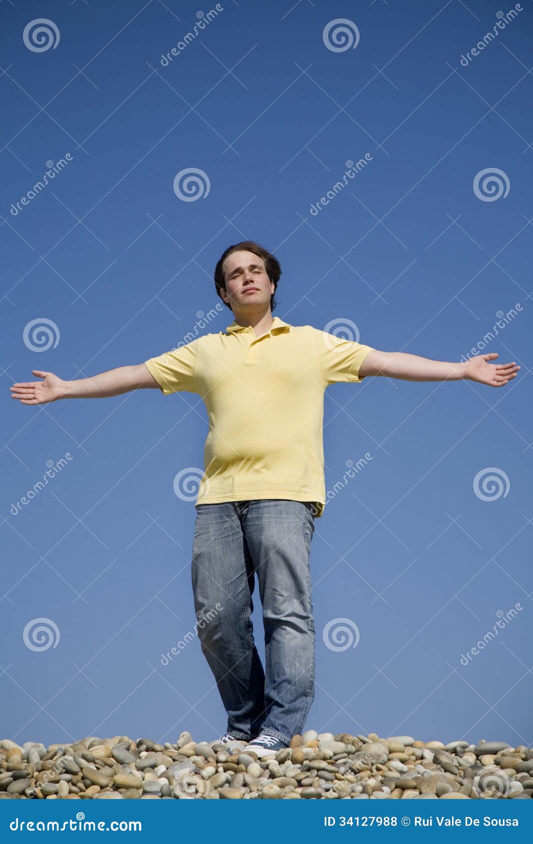 Man arms wide open stock photo. Image of energy, enjoyment - 34127988
