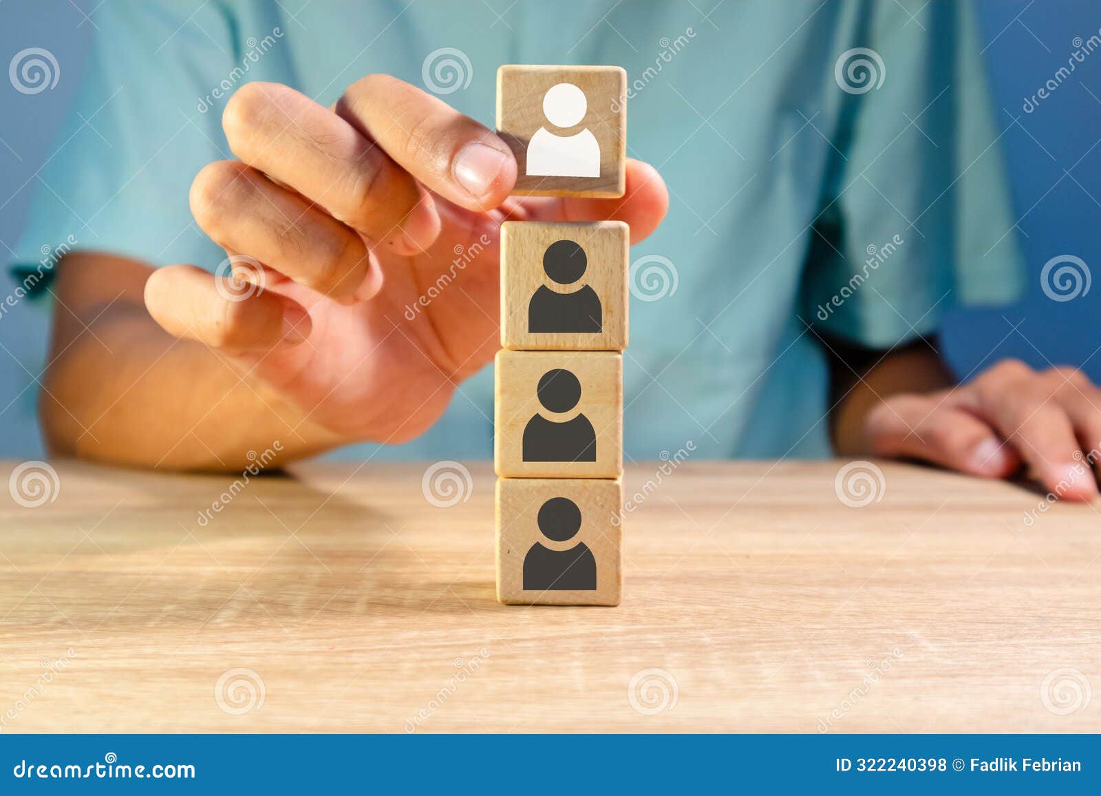 A Man Arranges the Hierarchy of a Company S Business Organization ...