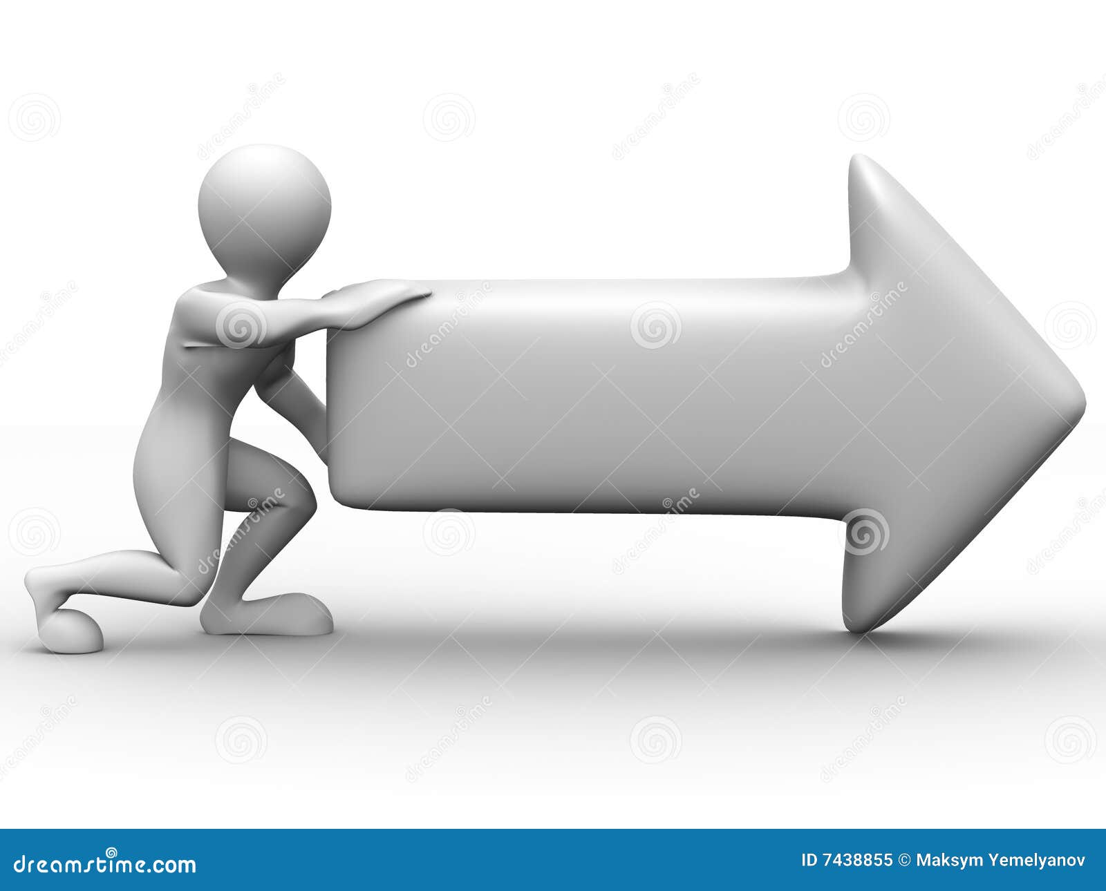 Man with arrow stock illustration. Illustration of computer - 7438855