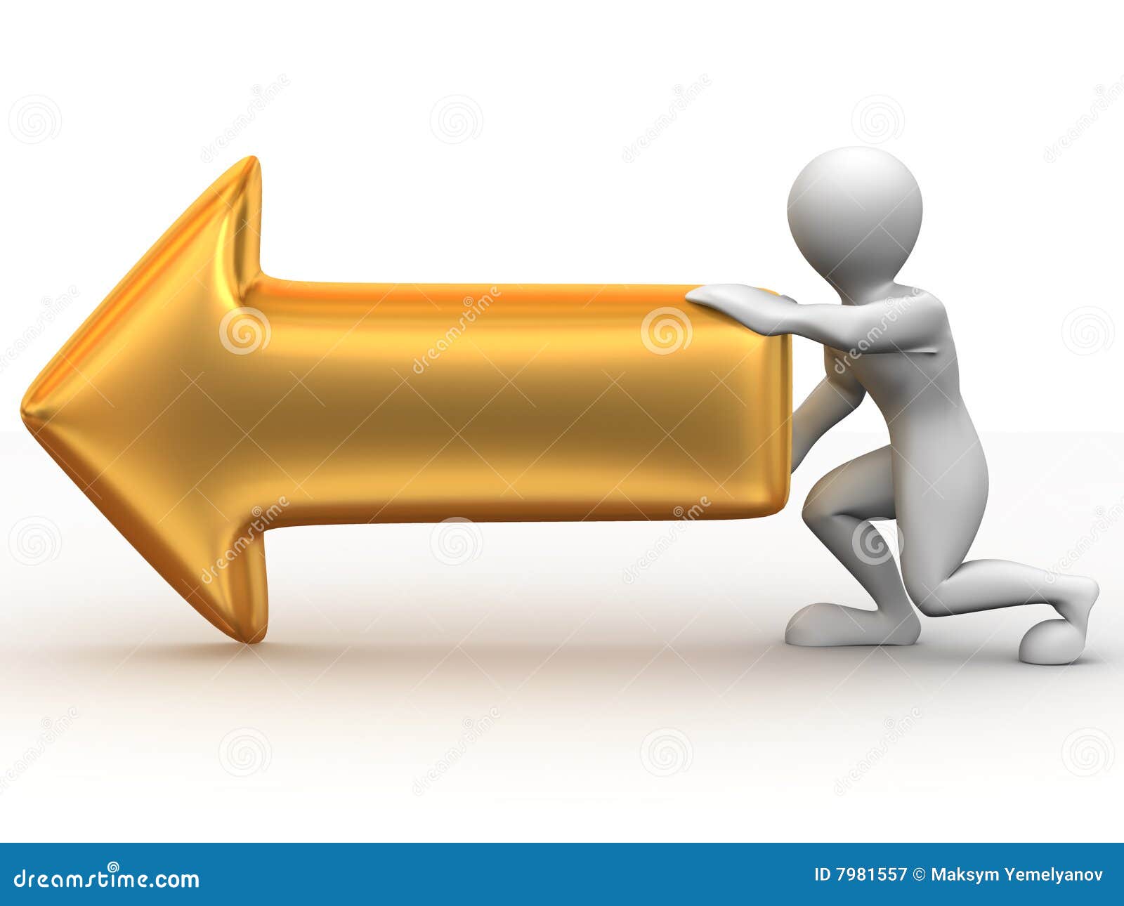 Man with arrow stock illustration. Illustration of business - 7981557