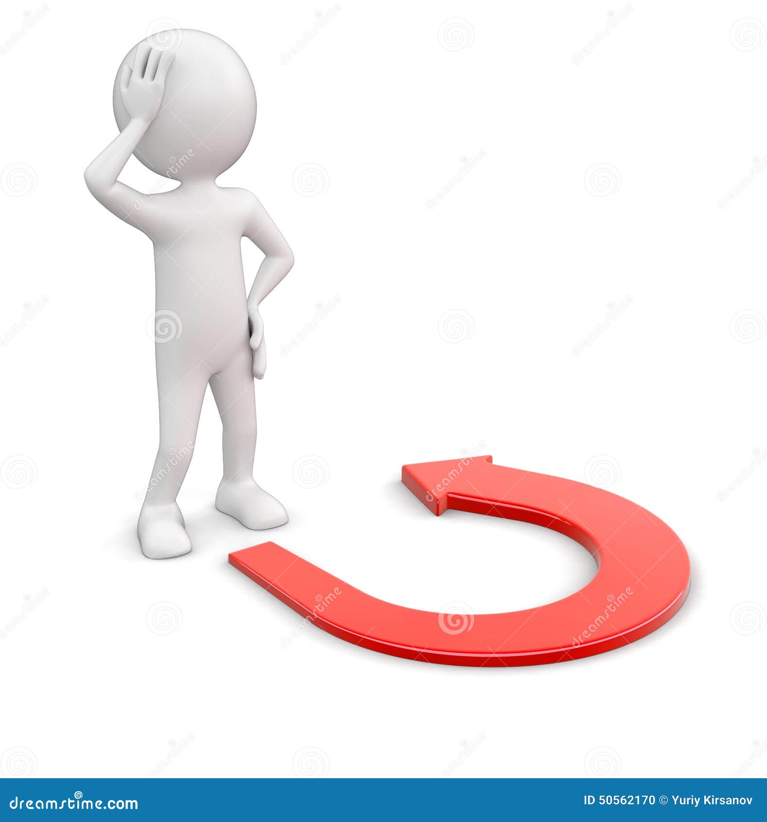 Man and Arrow Sign (clipping Path Included) Stock Illustration ...