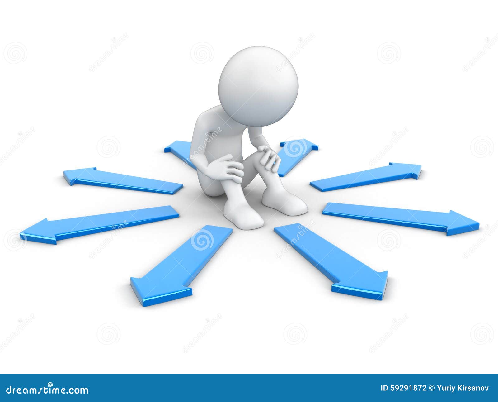 Man and arrows stock illustration. Illustration of data - 59291872